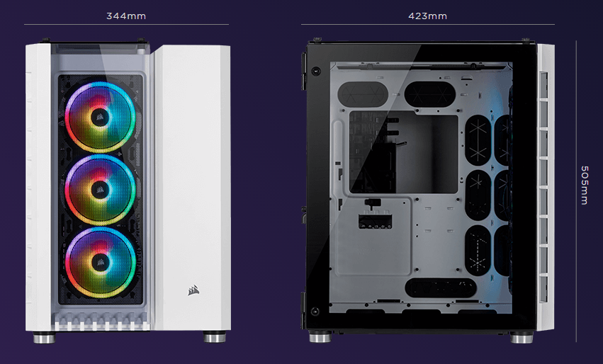 Corsair Crystal Series 680X RGB Tempered Glass White Edition ATX Gaming ...