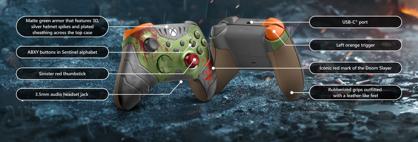 Buy the Microsoft Xbox Wireless Controller - Doom: The Dark Ages ...