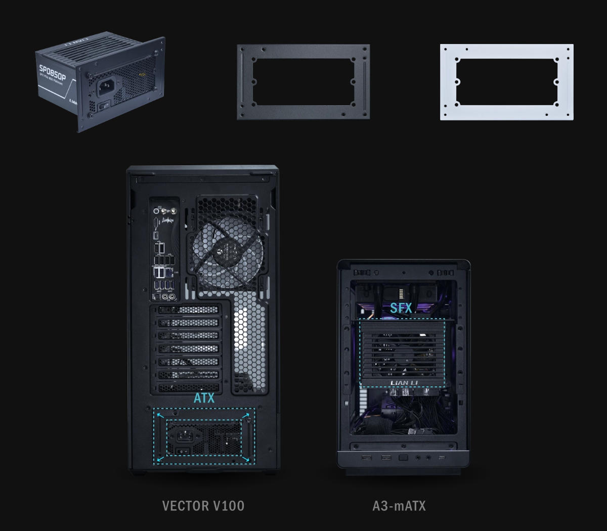 Buy the Lian Li SP Platinum White 1000W ATX 3.1 SFX Power Supply 80 ...