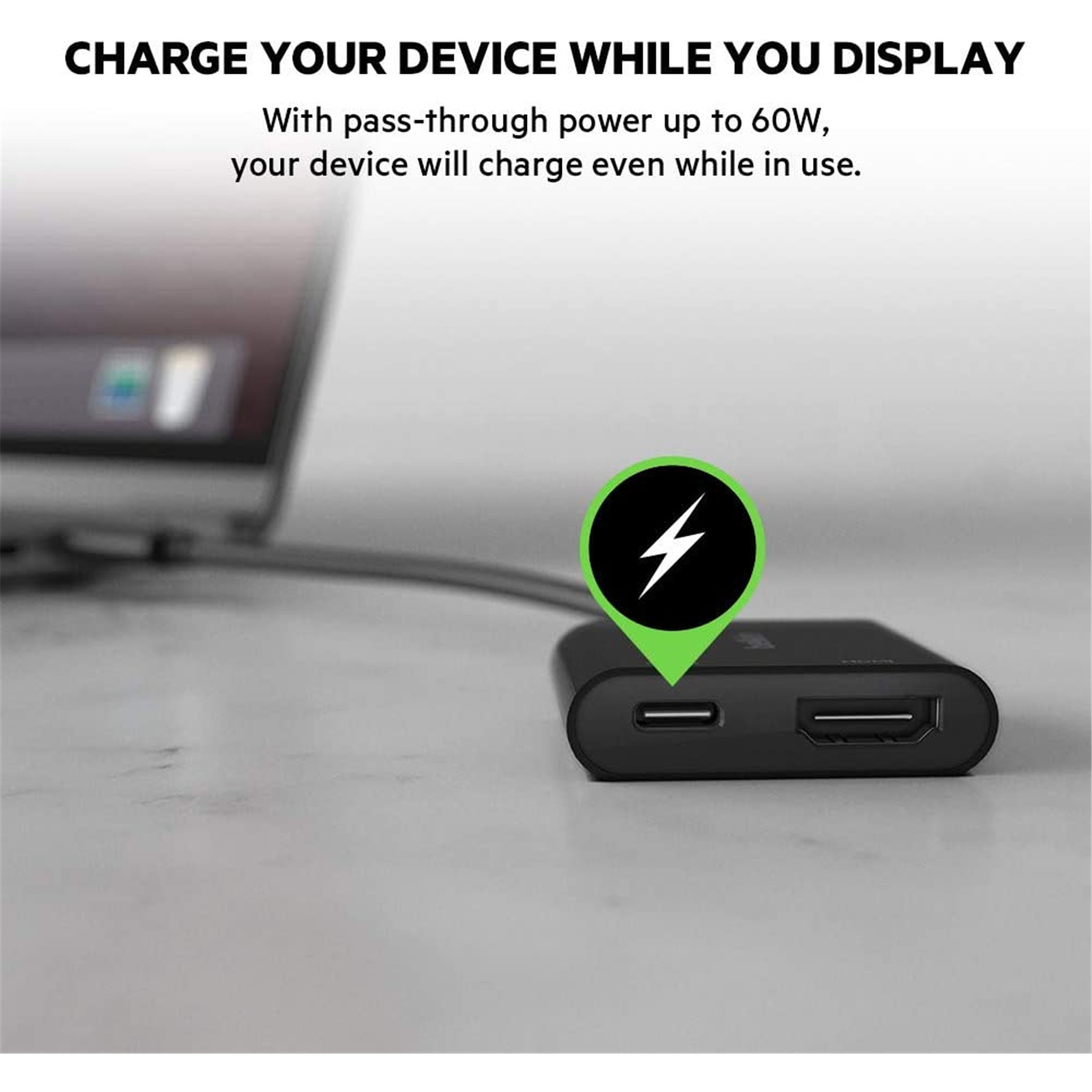 Buy the Belkin USB-C to HDMI + Charge Adapter ( AVC002BTBK ) online ...