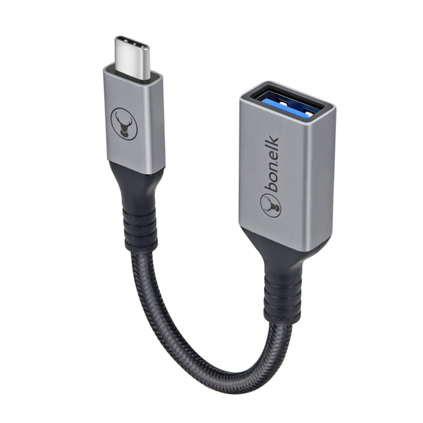 Buy the Bonelk Long-Life USB-C to USB-A Adapter (15cm) (Space Grey ...