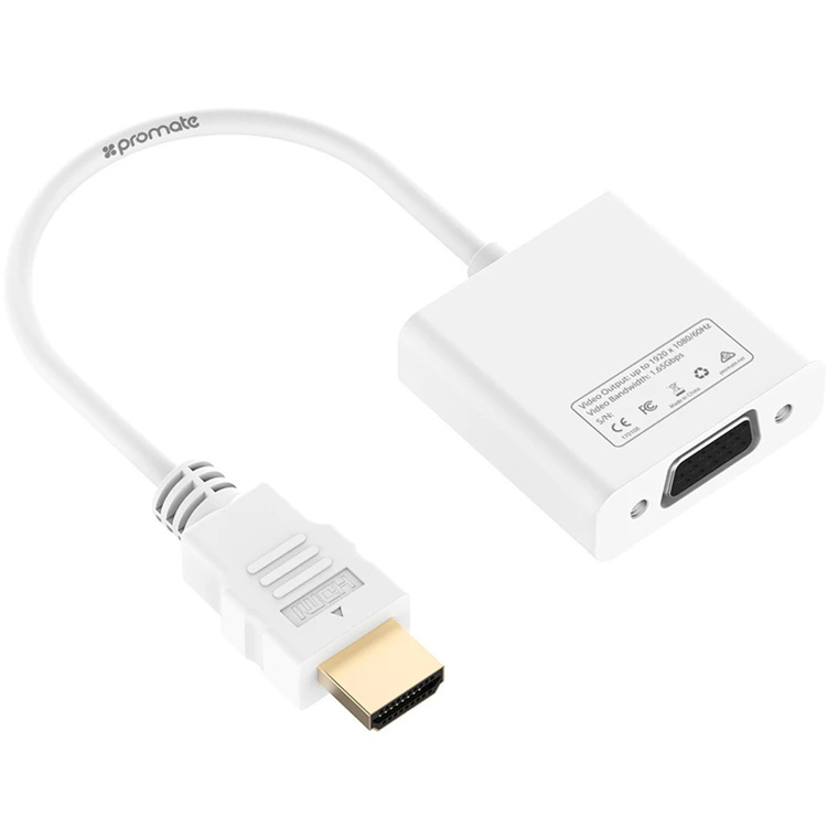 Buy the Promate Prolink-h2v HDMI (Male) to VGA (Female) Display Adaptor ...