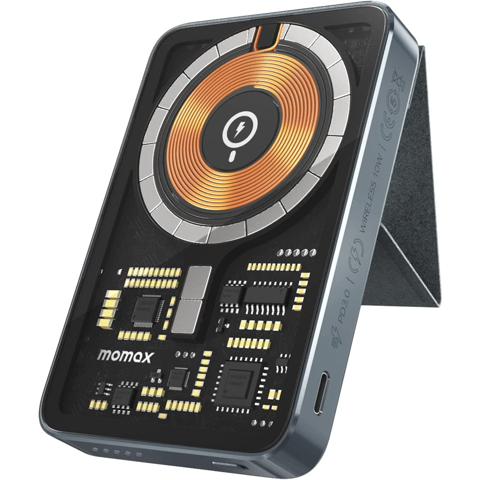 Buy the Momax 5000mAh Magnetic Wireless Charging Power Bank with Stand ...