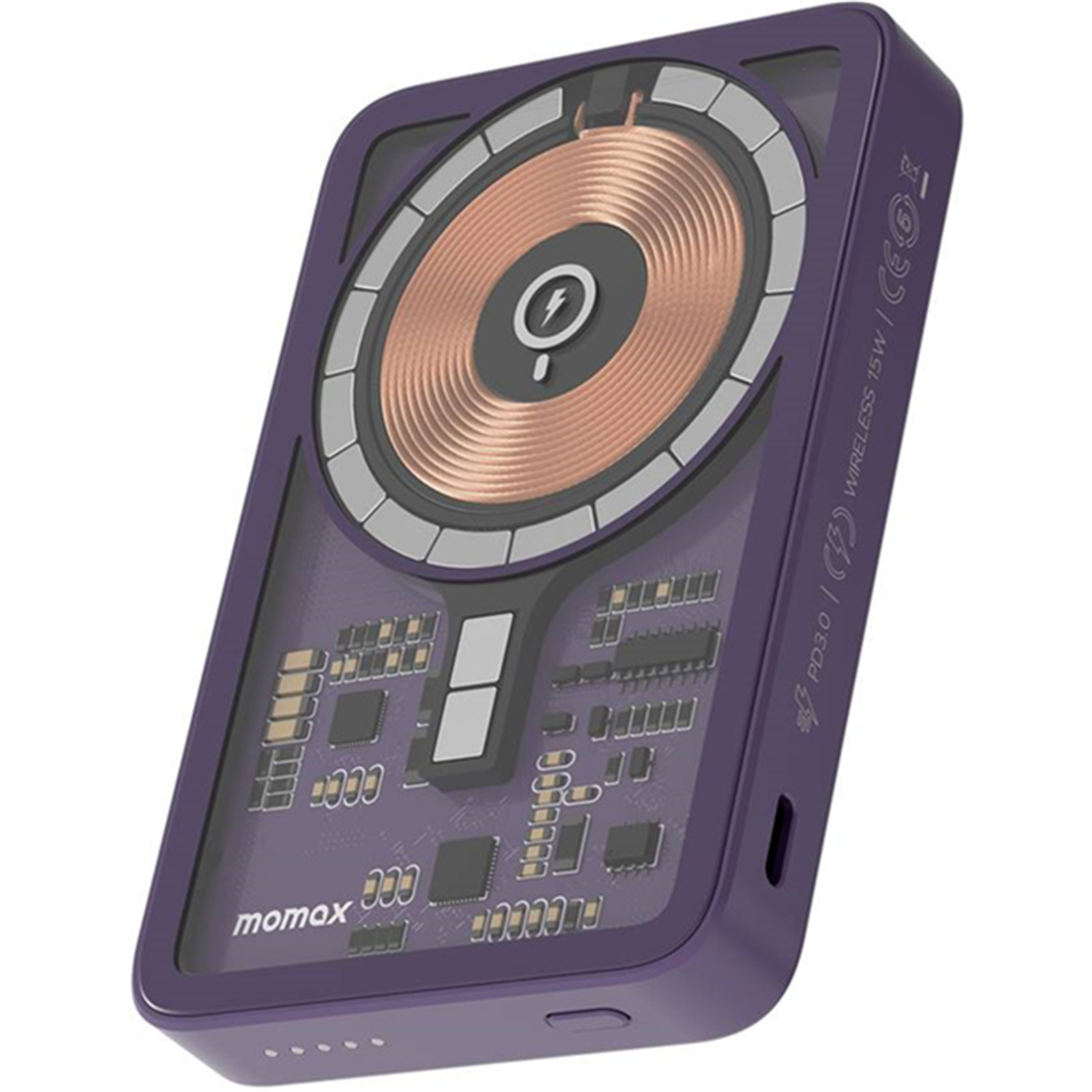 Buy the Momax 5000mAh Magnetic Wireless Charging Power Bank with Stand ...