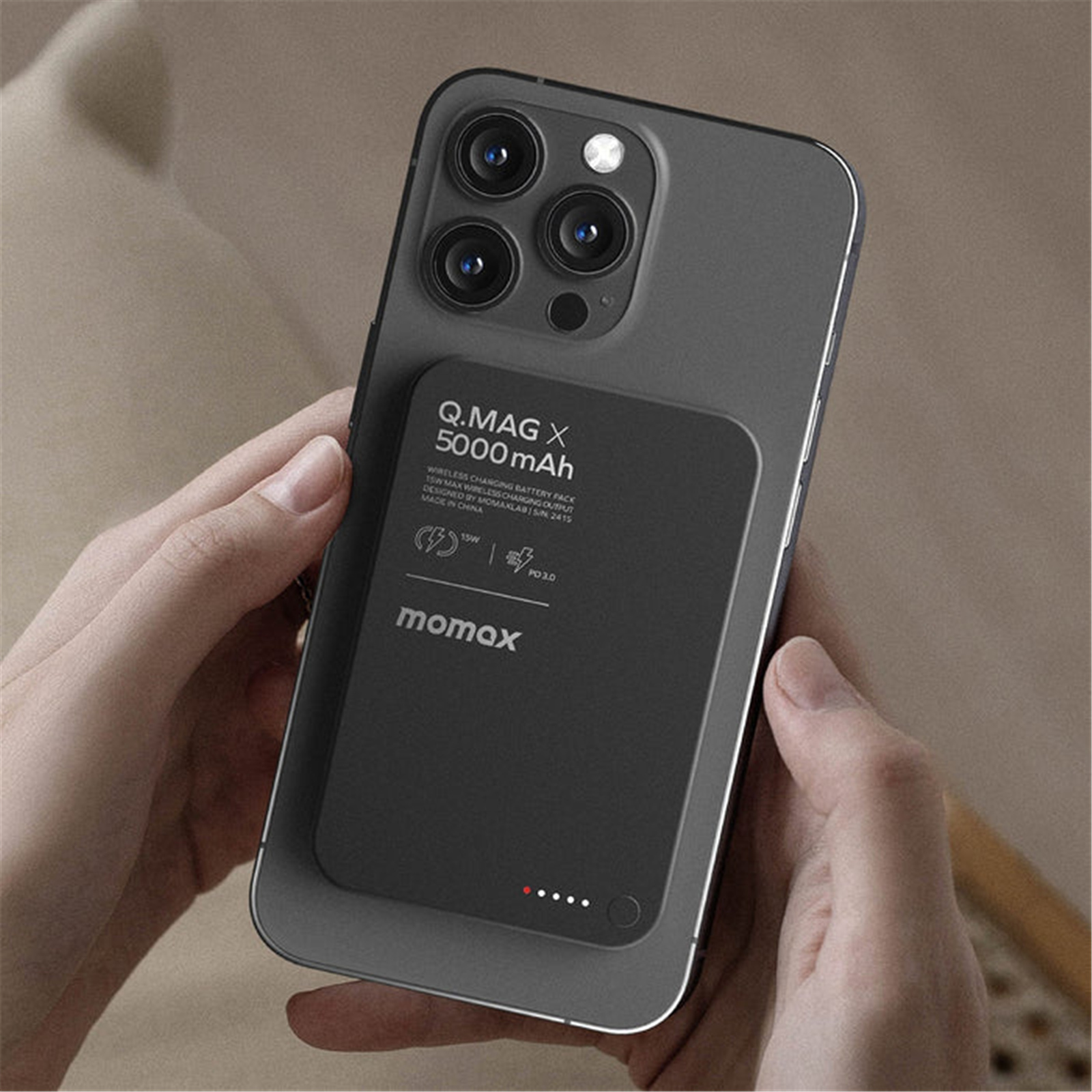 Buy the Momax Q.Mag X 5000mAh Magnetic Wireless Power Bank - Black ...