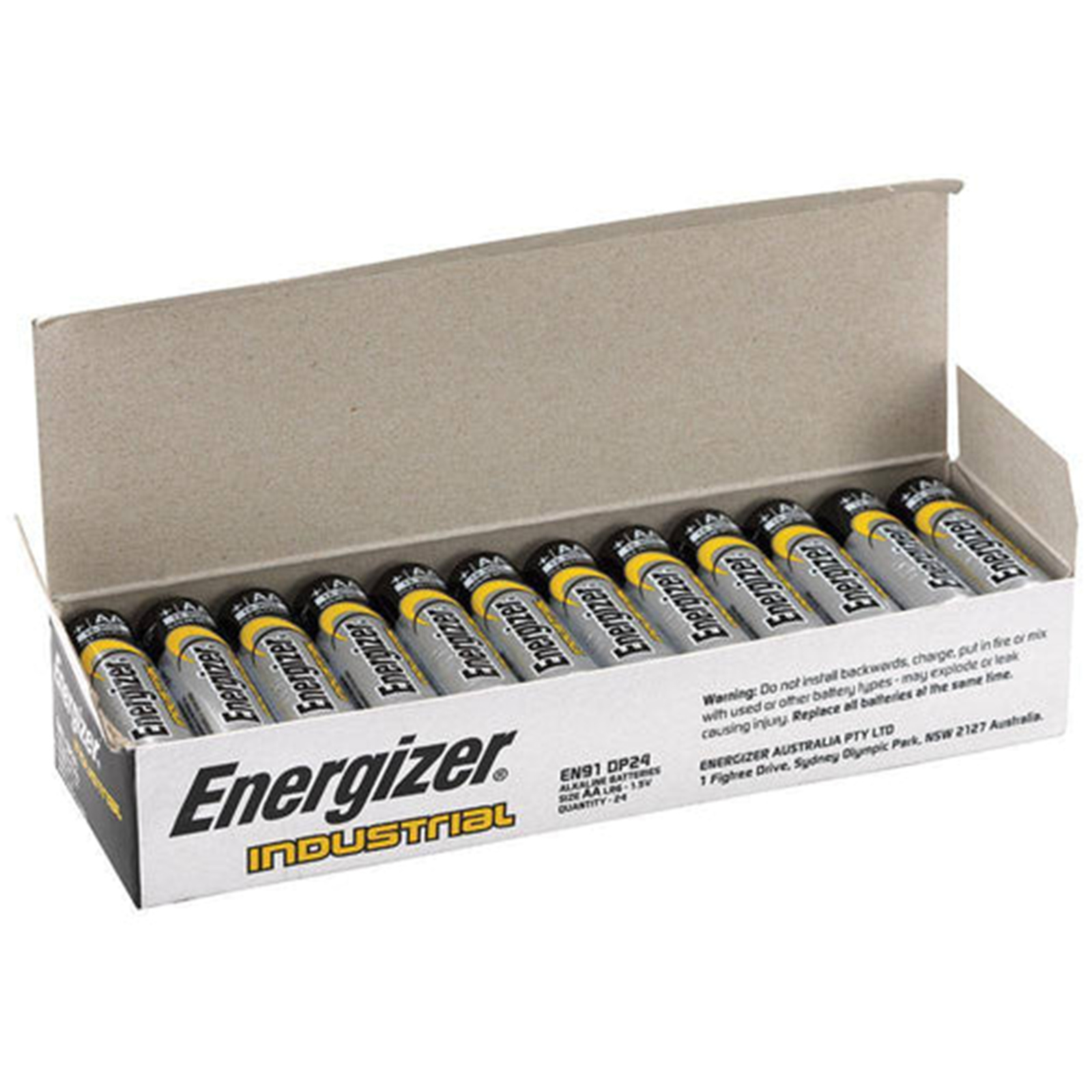 Buy the Energizer Industrial AA Battery Box of 24 ( EN91DP24 ) online ...