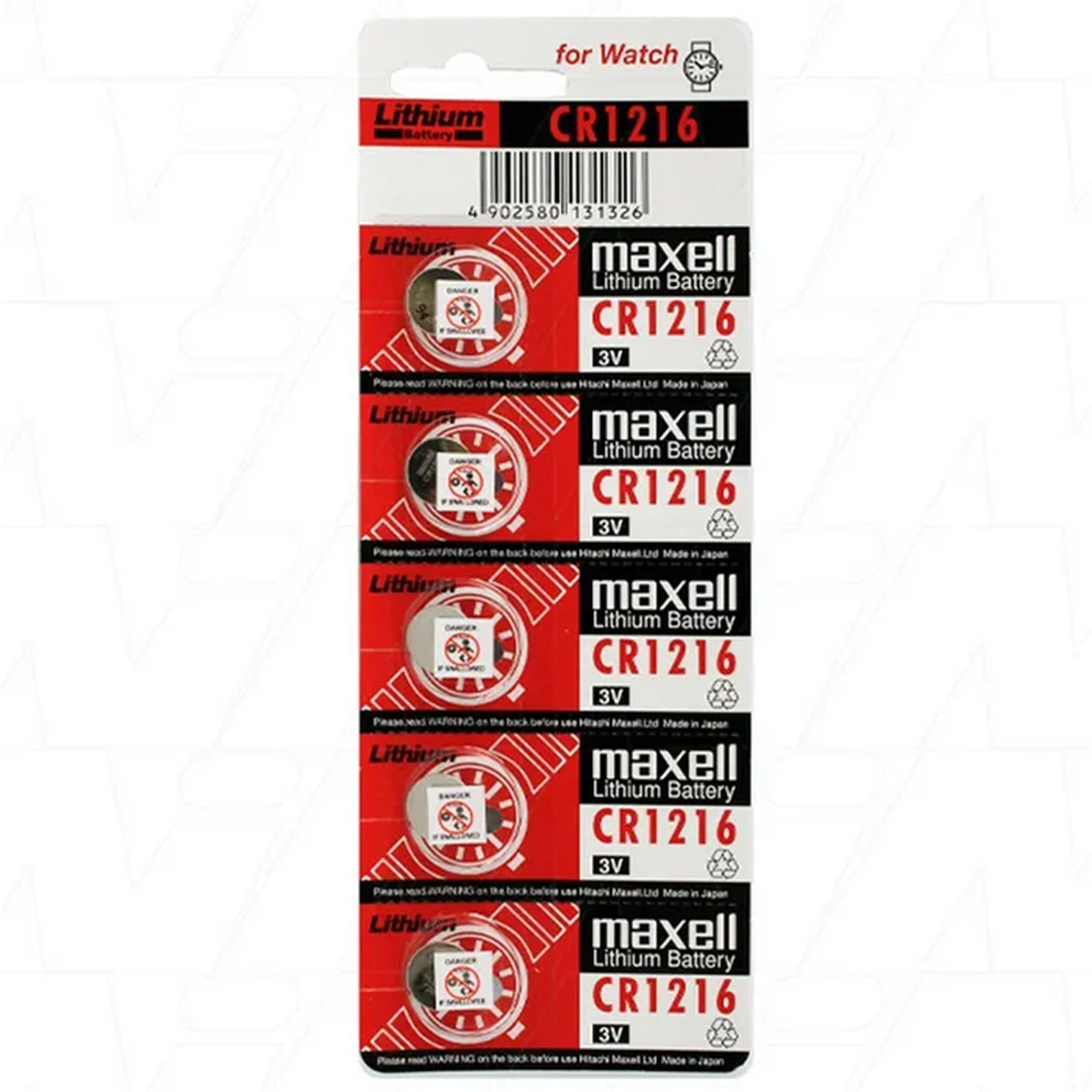 Buy the Maxell MXCR1216 LITHIUM BATTERY CR1216 3V COIN CELL 5 PACK ...