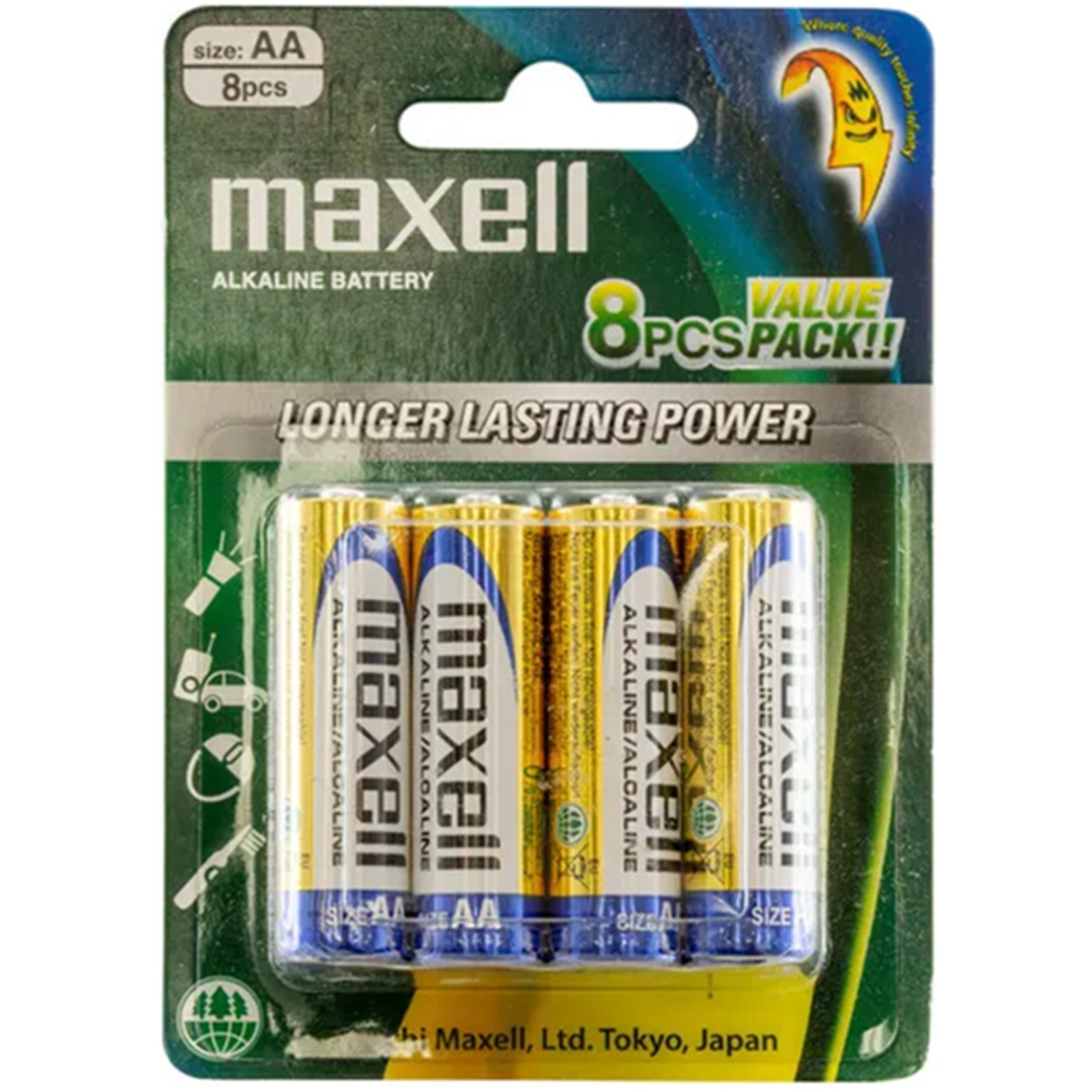 Buy the Maxell LR6GD-8B ALKALINE BATTERY AA 8 PACK BLISTER 8 x AA Cell... ( LR6GD-8B ) online ...