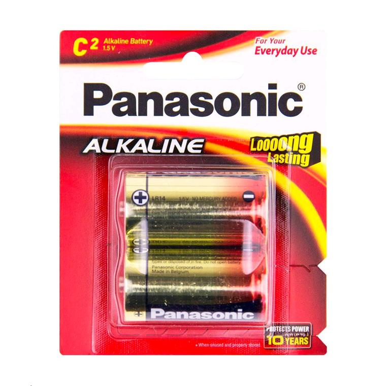 Buy the Panasonic LR14T/2B Alkaline Batteries C 2 Pack LR14 1.5v Longer ...