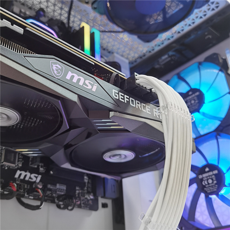 Buy the GGPC Gaming PC Braided Cable Kit Pack, (White, 40cm), Set of 5 ...