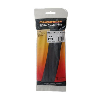 Buy the Powerforce POWCT2004BK-100 UV Resistant - Nylon 6/6 Cable Tie ...