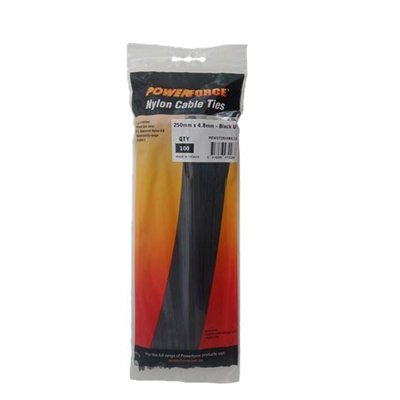 Buy the Powerforce POWCT2504BK-100 UV Resistant - Nylon 6/6 Cable Tie ...