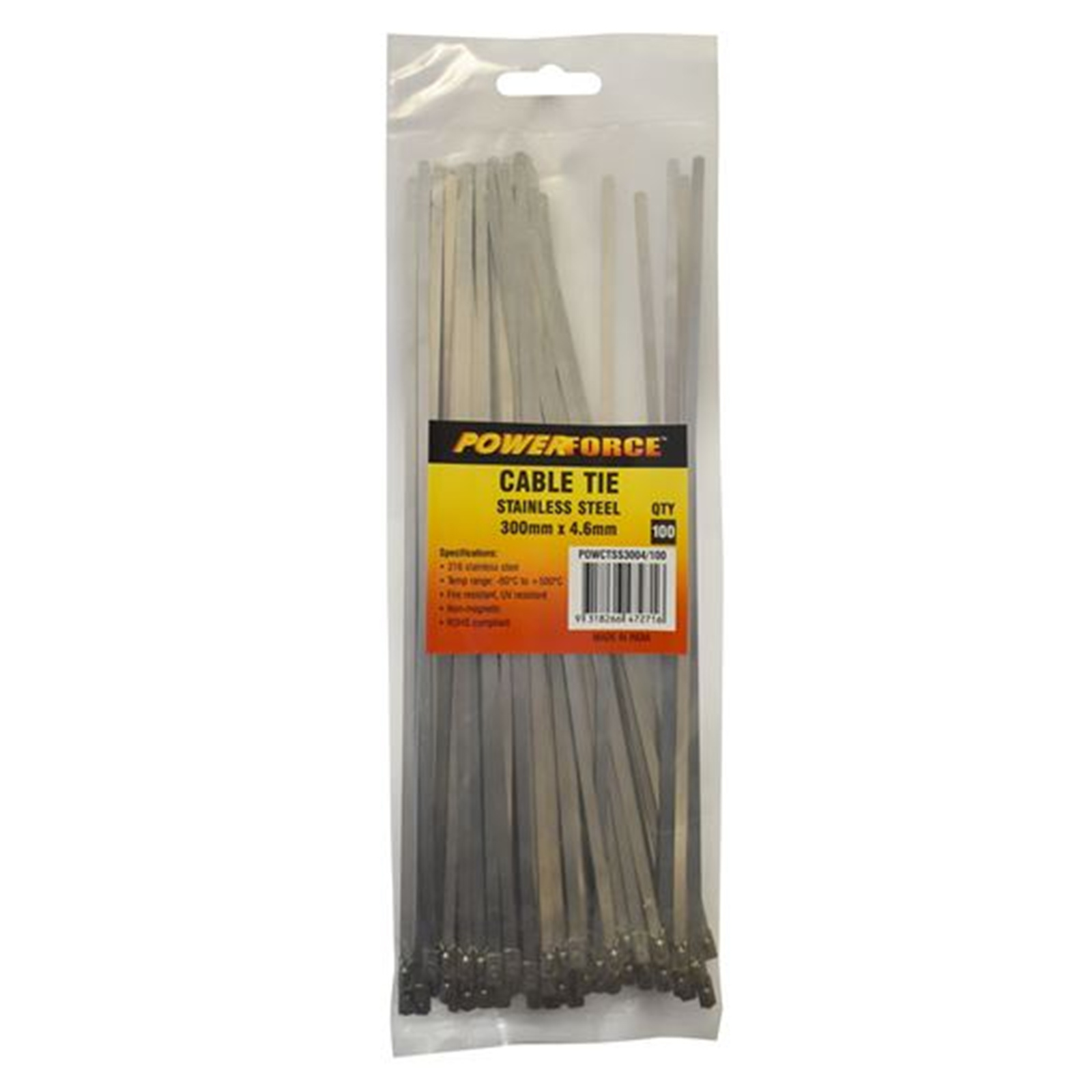 Buy the Powerforce POWCTSS3004-100 316 Stainless Steel Cable Tie ...
