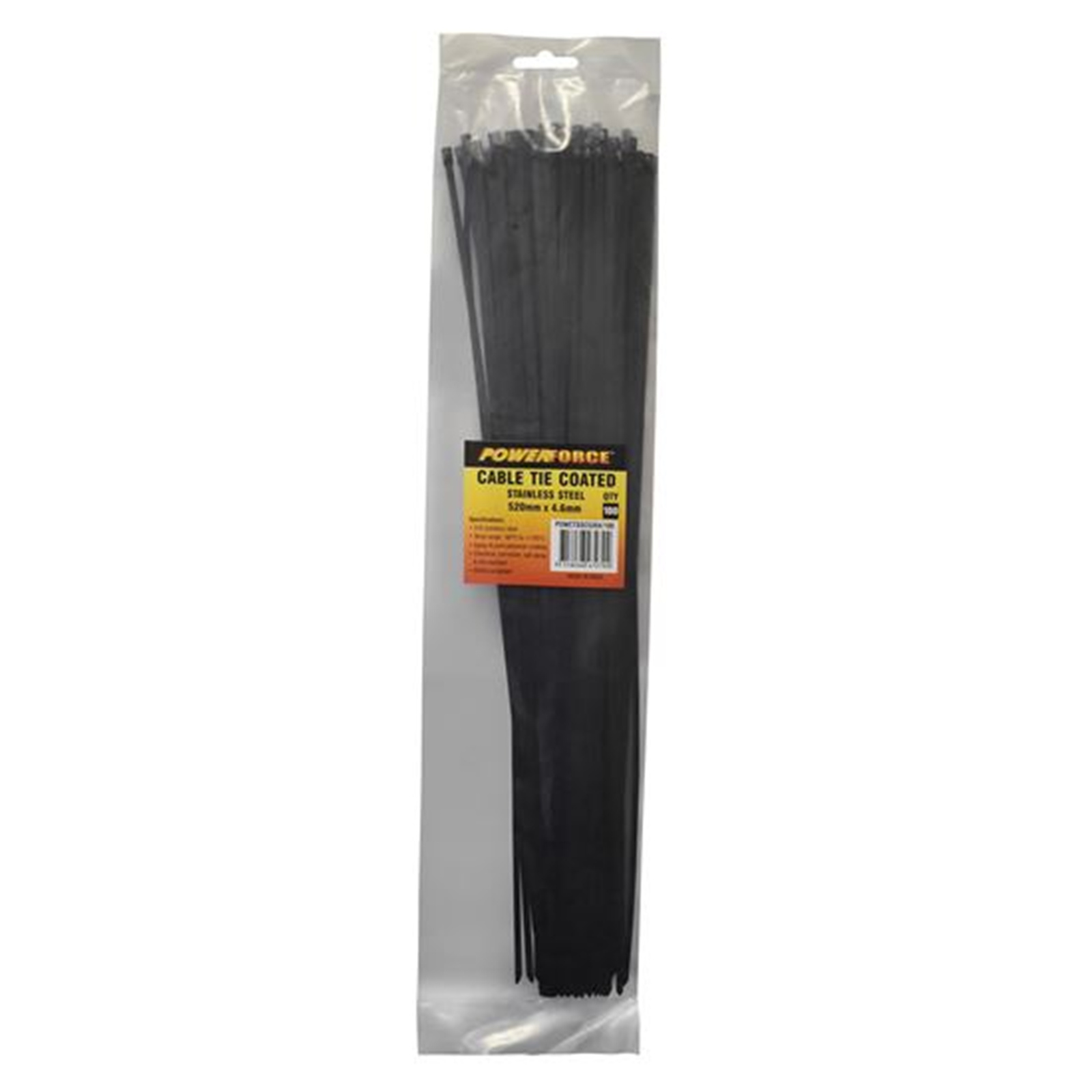 Buy the Powerforce POWCTSSC5204-100 316SS Coated Cable Tie - 520mm x 4 ...