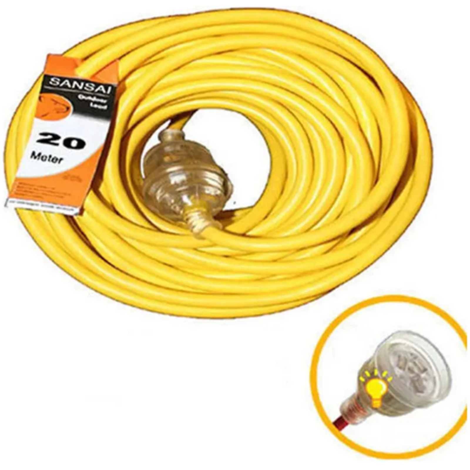 Buy the Sansai SPHD-20M Heavy Duty 10A Power Cord - 20M Extension Cord ...