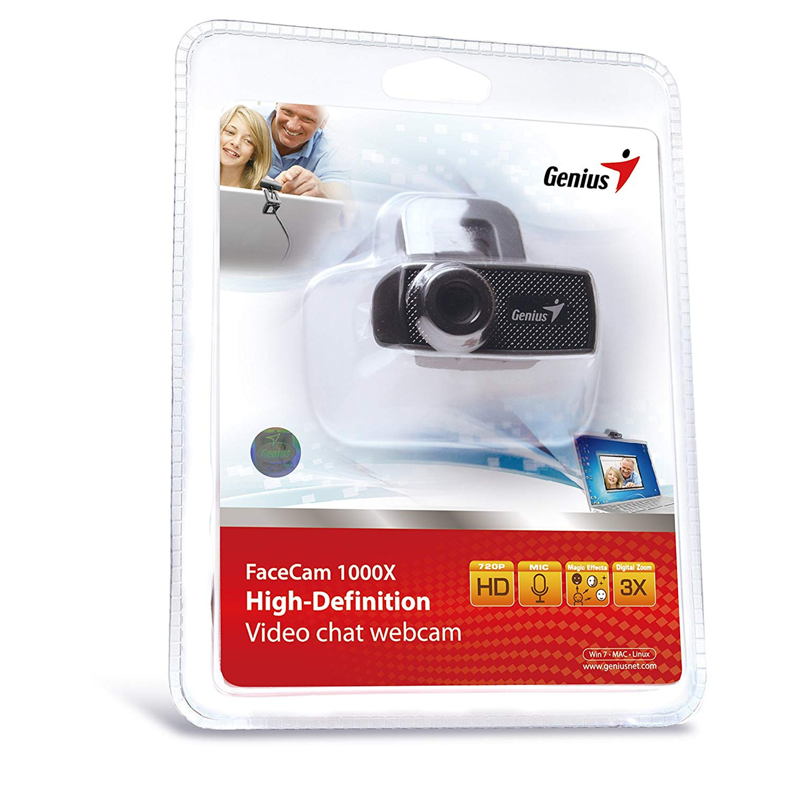 Buy the Genius FaceCam 1000X 720p HD Webcam 3X digital zoom w/MIC built ...