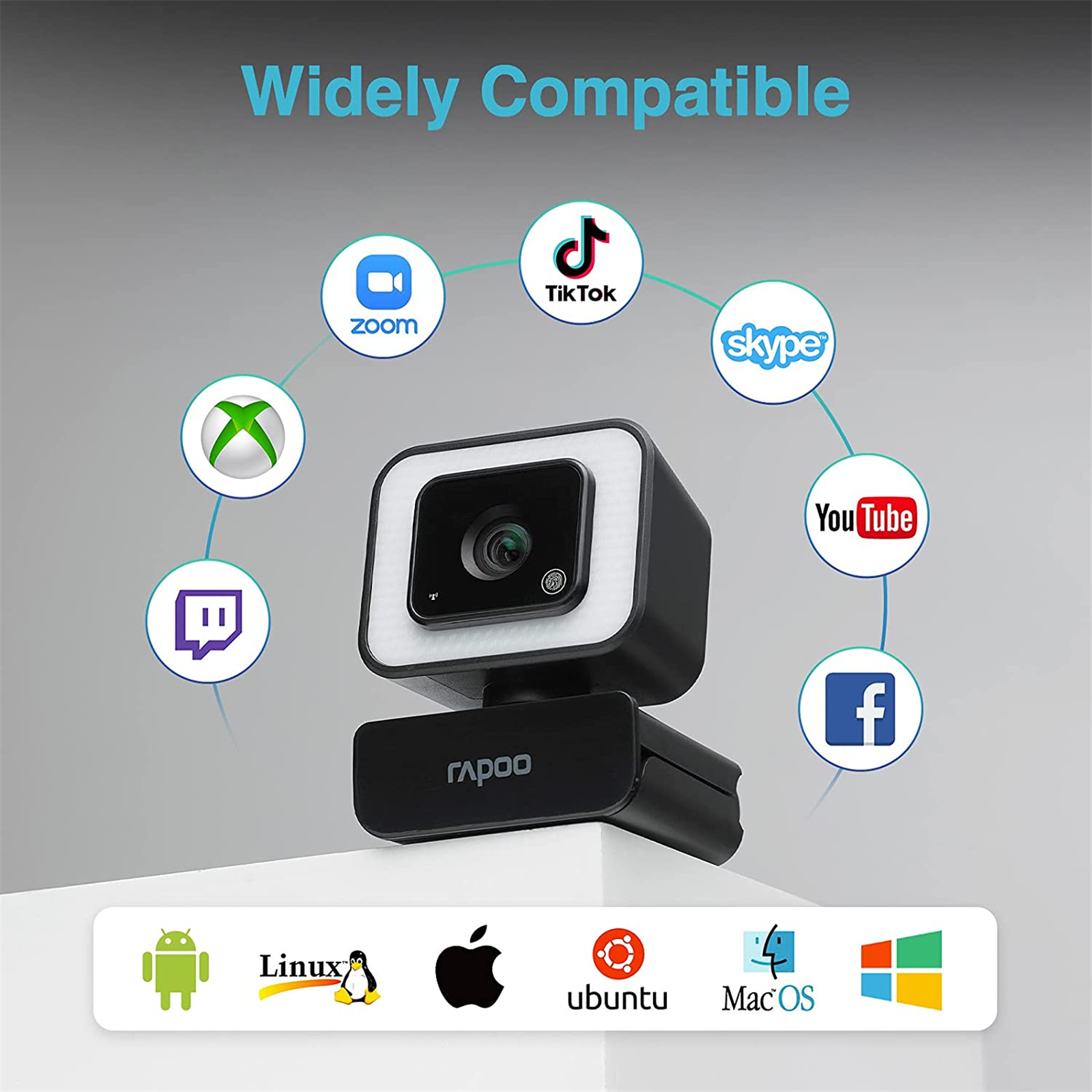 Buy the Rapoo C270L Webcam FHD 1080P With with beauty exposure light ...