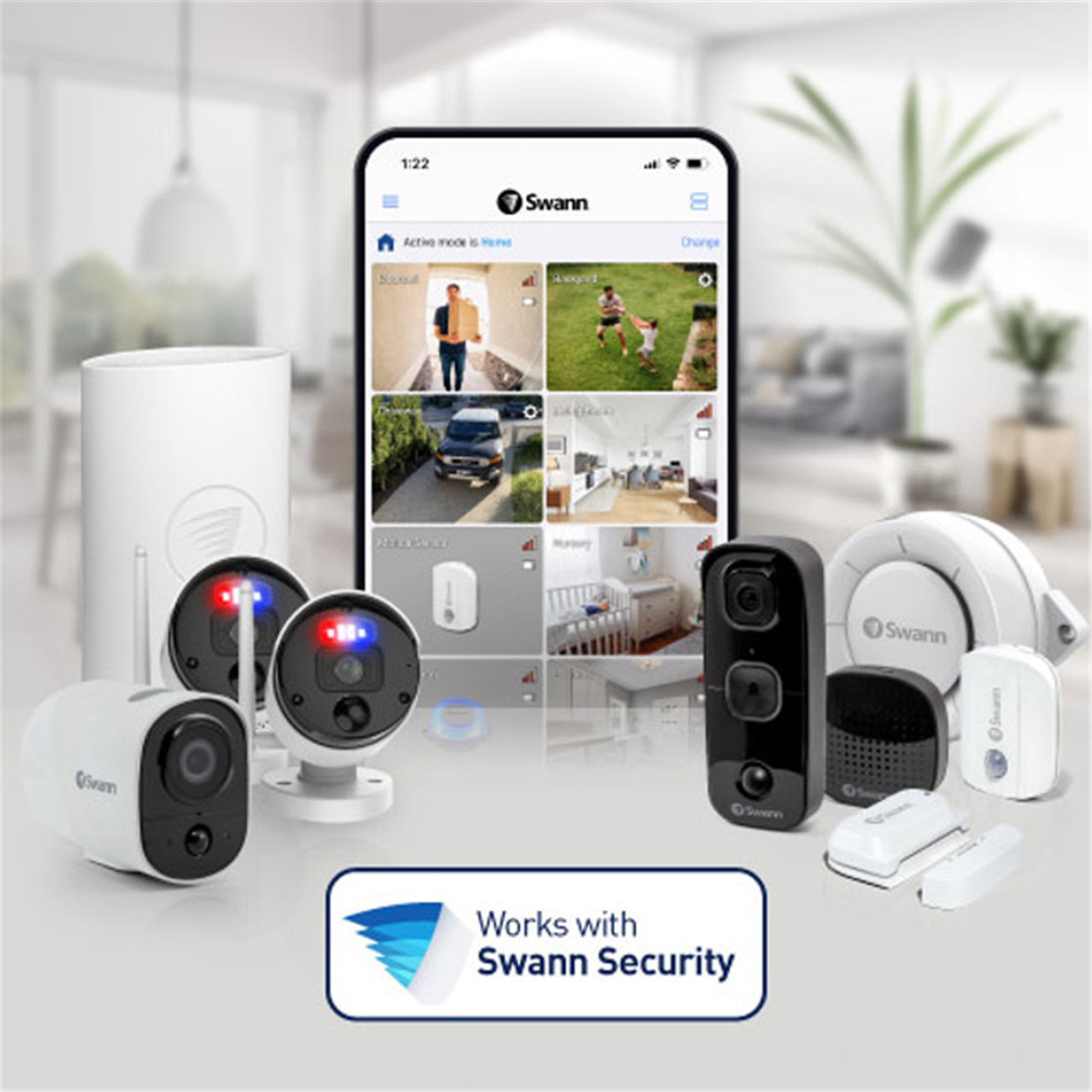Buy the Swann 2K/4MP Quad HD Indoor Wi-Fi Camera ( SWIFI-2KICAM-AU ...