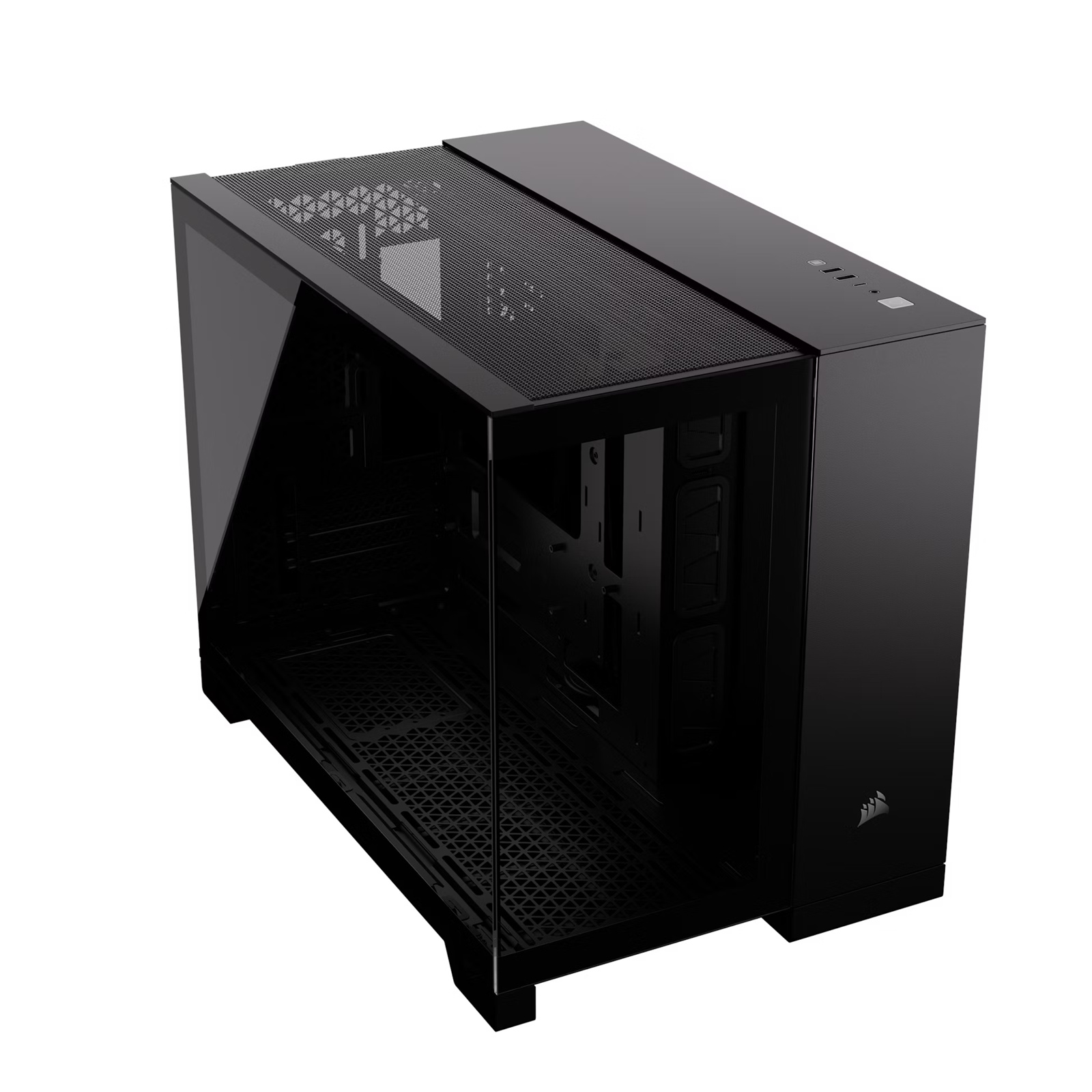 Buy the Corsair 2500X Black MATX Gaming Case Tempered Glass CPU Cooler ...