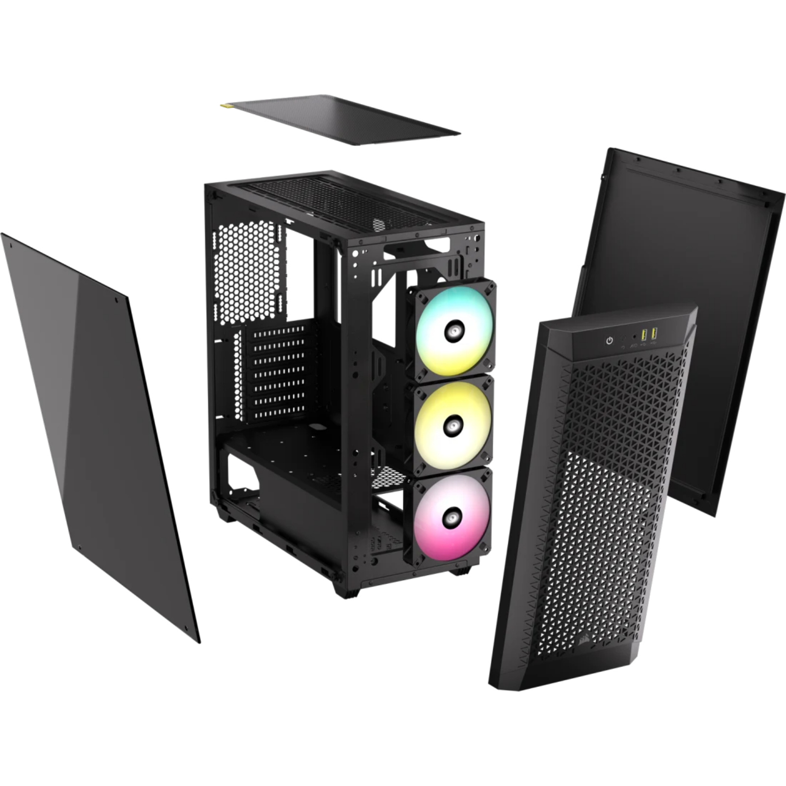 Buy the Corsair 480T RGB Airflow Black ATX MidTower Gaming Case ...