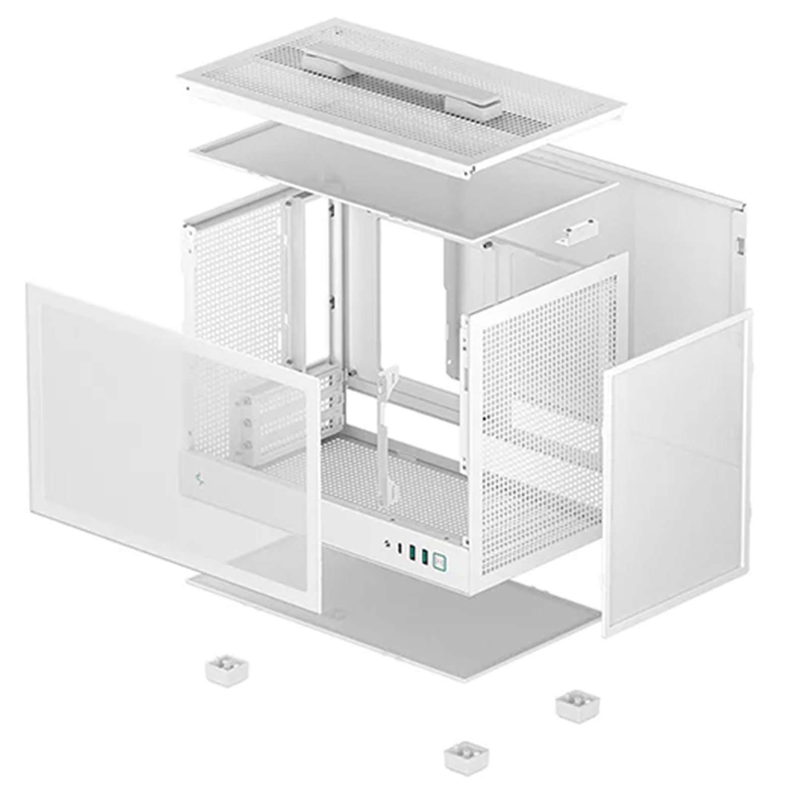 Buy the DEEPCOOL CH160 ITX case White CPU Cooler Support Upto 172mm ...