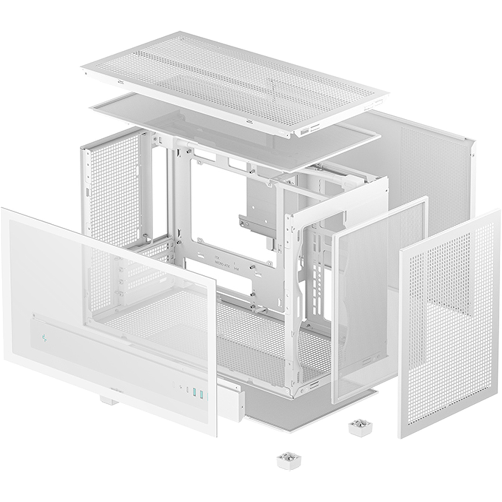 Buy the DEEPCOOL CH260 ITX/MATX Mini Tower Case White, CPU Cooler ...