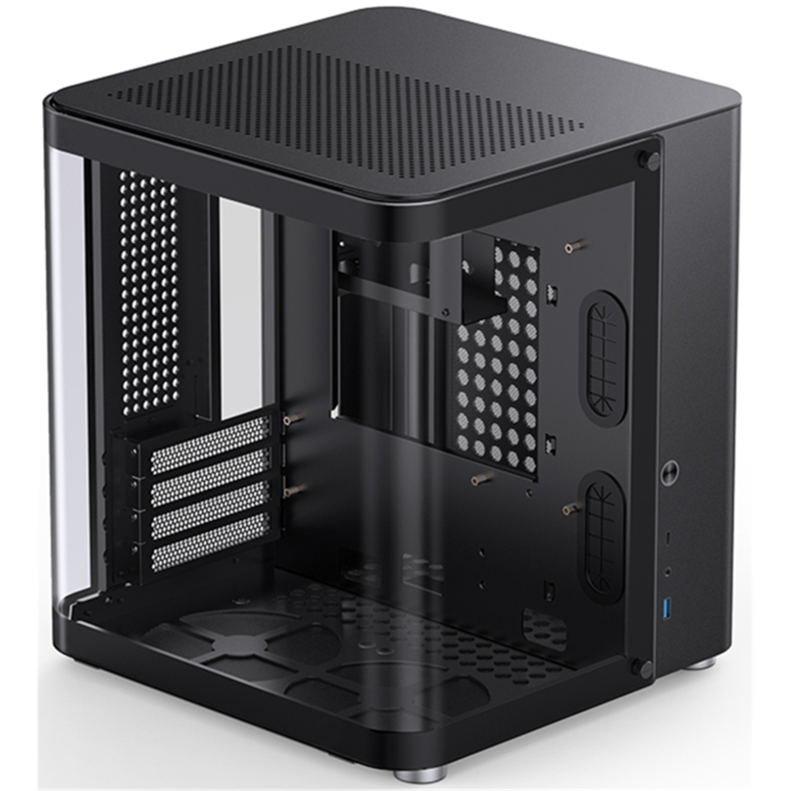 Buy the Jonsbo TK-1 Black mATX Mini Tower Gaming Case, Bi-Bent Surround View... ( TK-1 Black ...