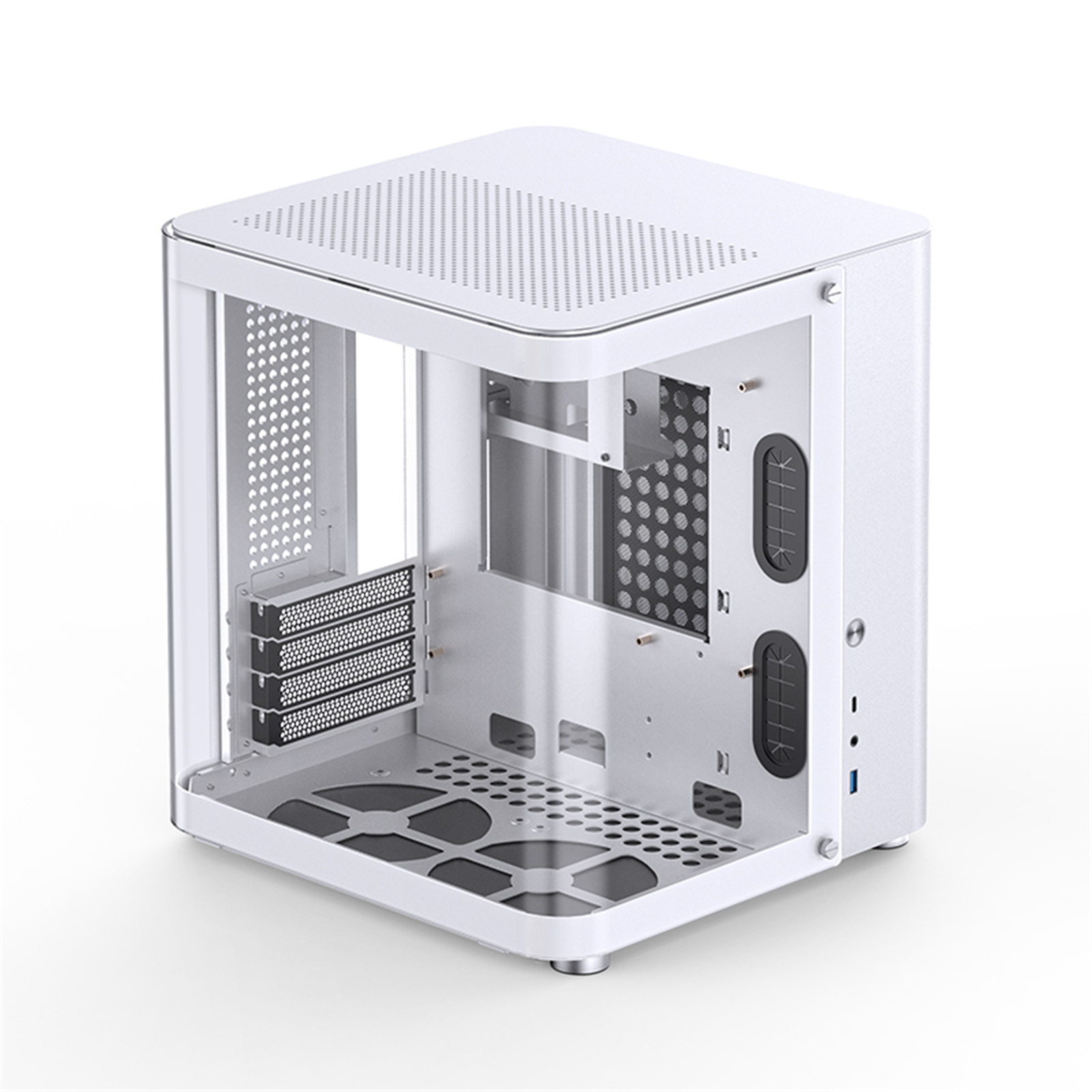 Buy the Jonsbo TK-1 White mATX Mini Tower Gaming Case, Bi-Bent Surround View... ( TK-1 White ...