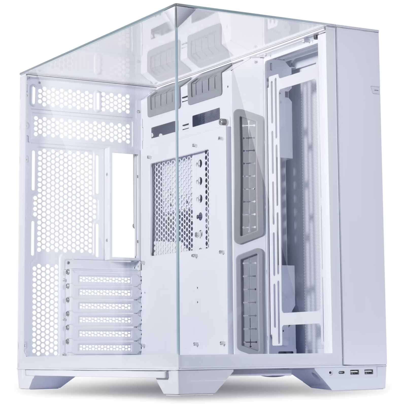 Buy the Lian Li O11 VISION White ATX MidTower Gaming Case Tempered ...