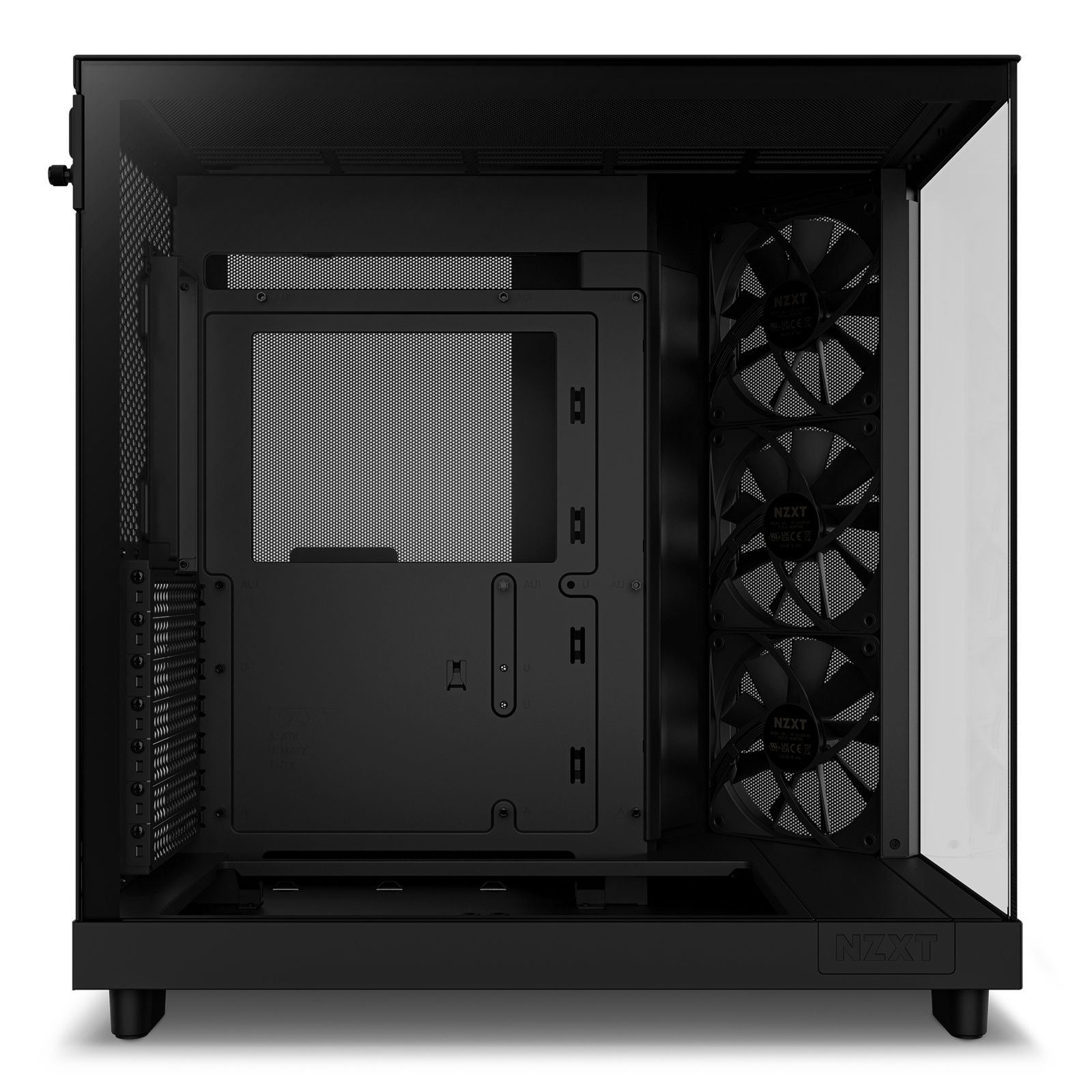 Buy the NZXT H6 Flow Black ATX MidTower Gaming Case Tempered Glass ...