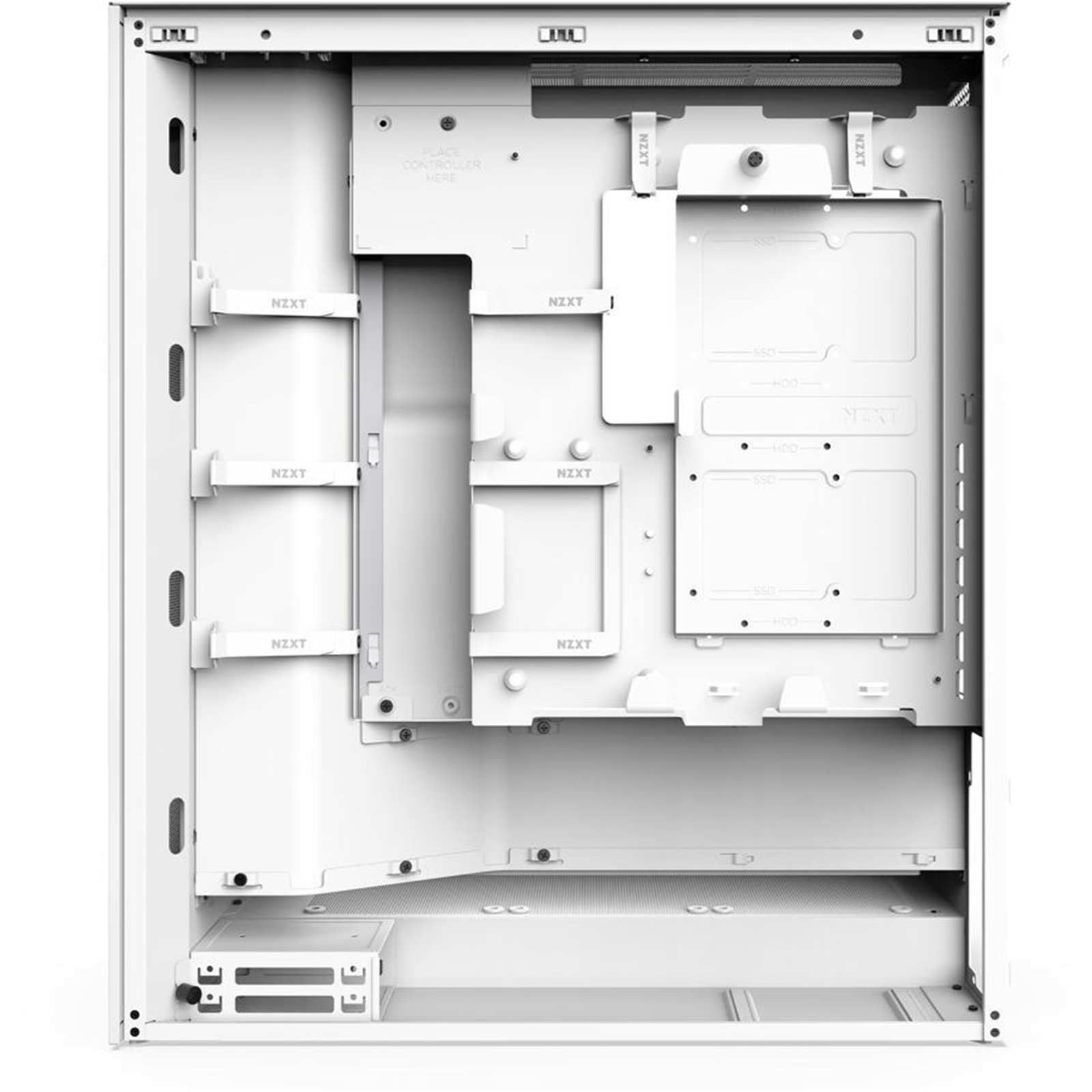 Buy the NZXT H7 Flow White Mid-Tower Case - Tempered Glass, CPU Cooler ...