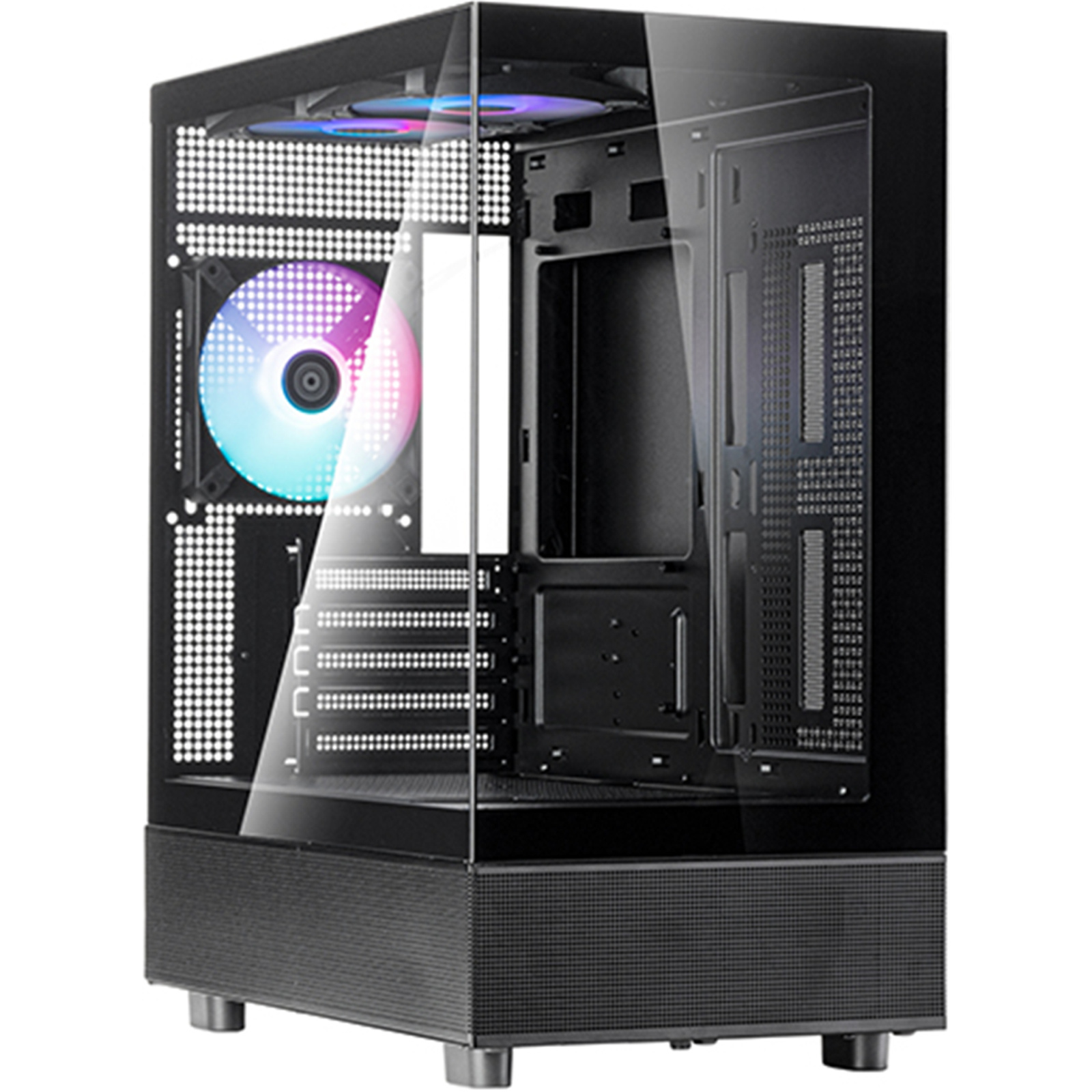 Buy the Silverstone LD04 Black MATX Mini Tower Case, Tempered Galss, 3x ...