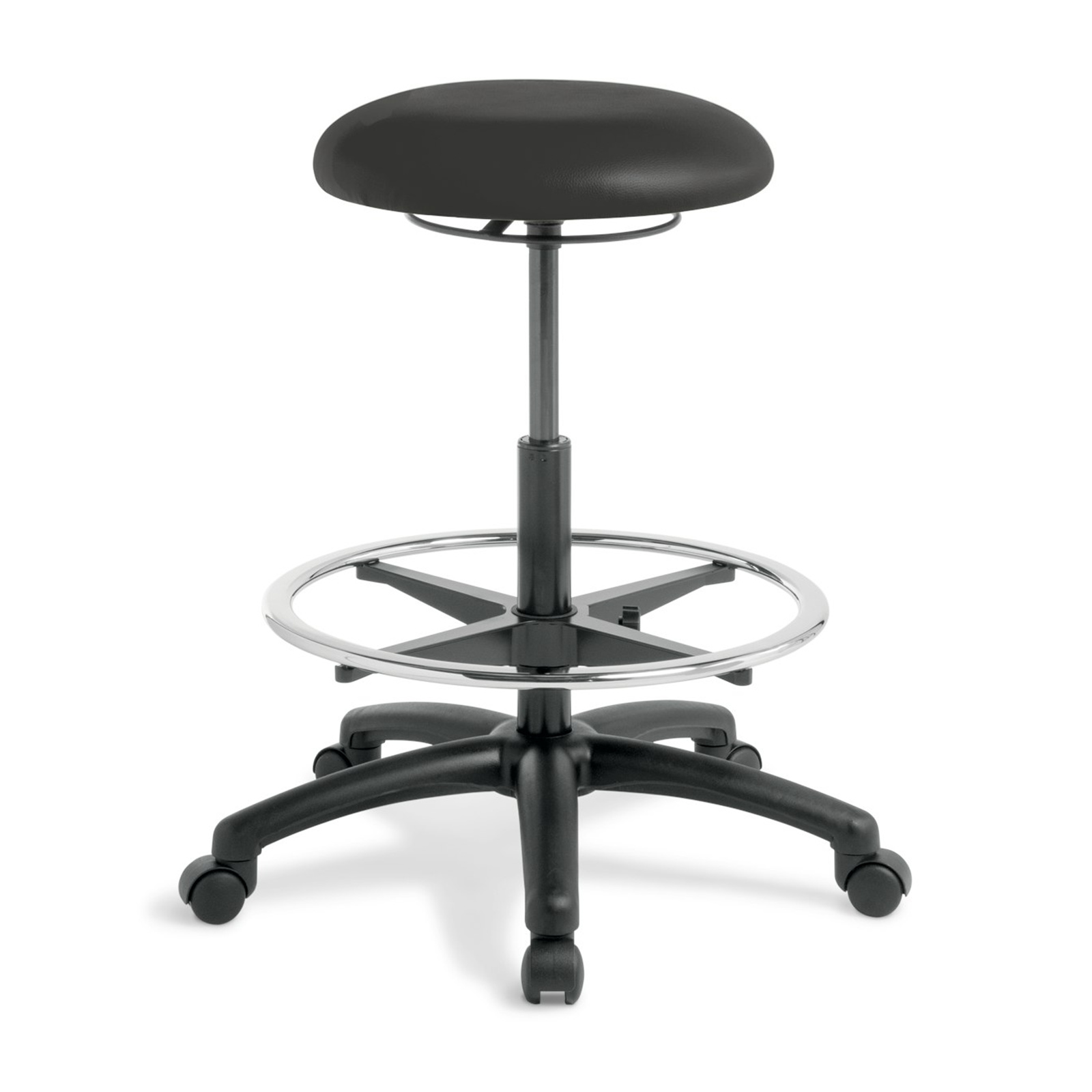 Buy the Eden Office Button High lift Stool - with Adjustable Footring ...