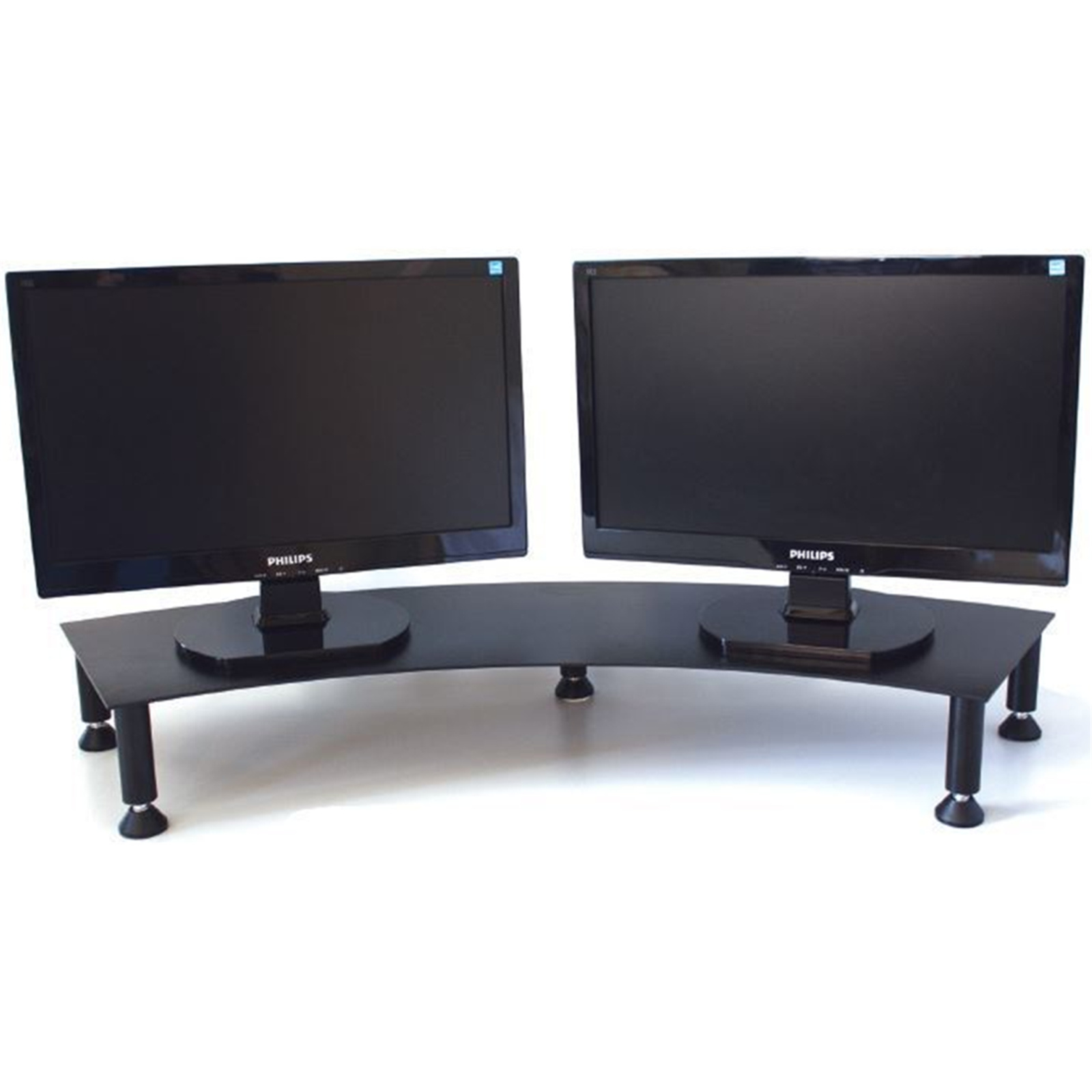 Buy the Fluteline Dual Monitor Stand - Black - Board Size 900mm x 260mm ...