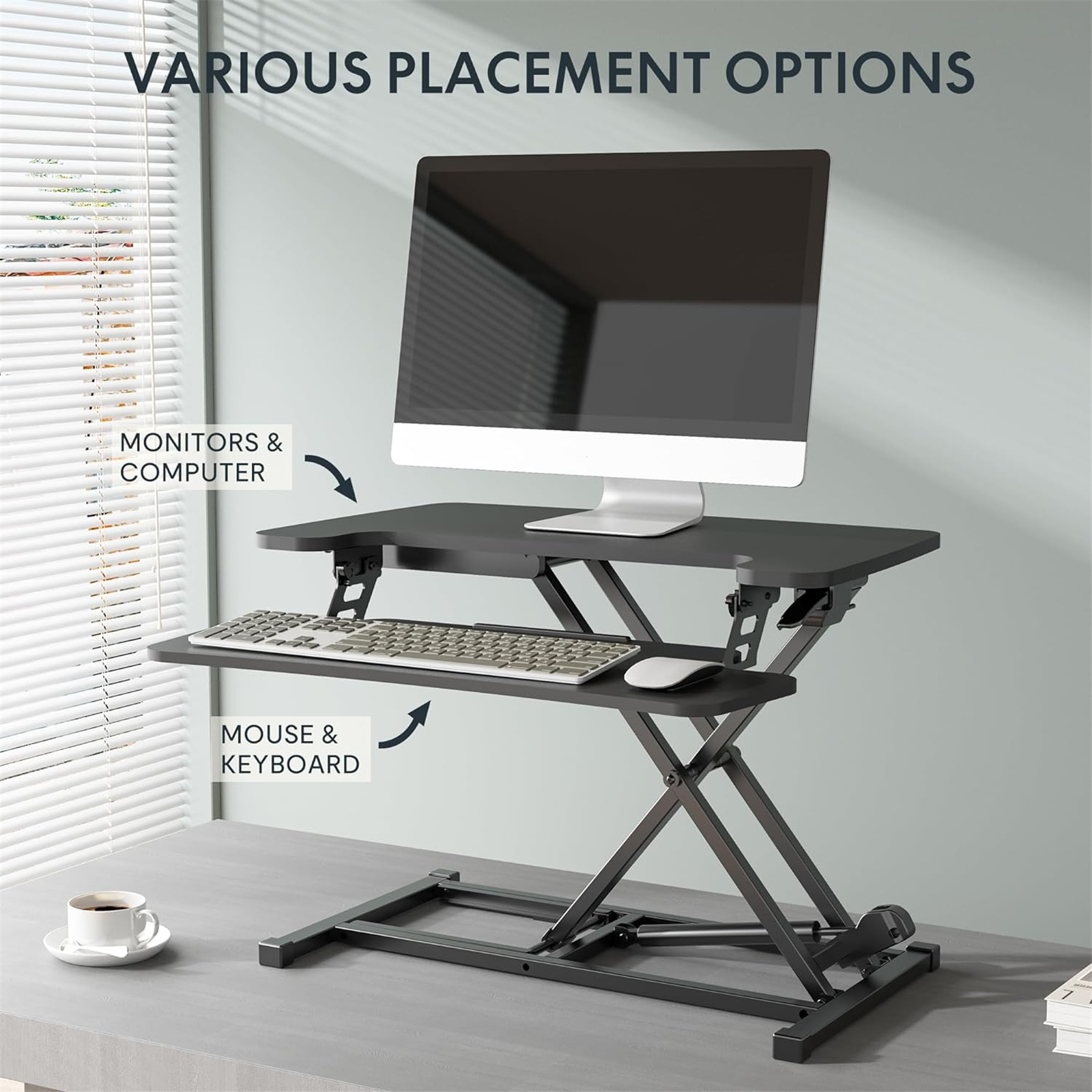 Buy the FlexiSpot Eco Ergonomic Deskalator Workstation - Black - Work ...