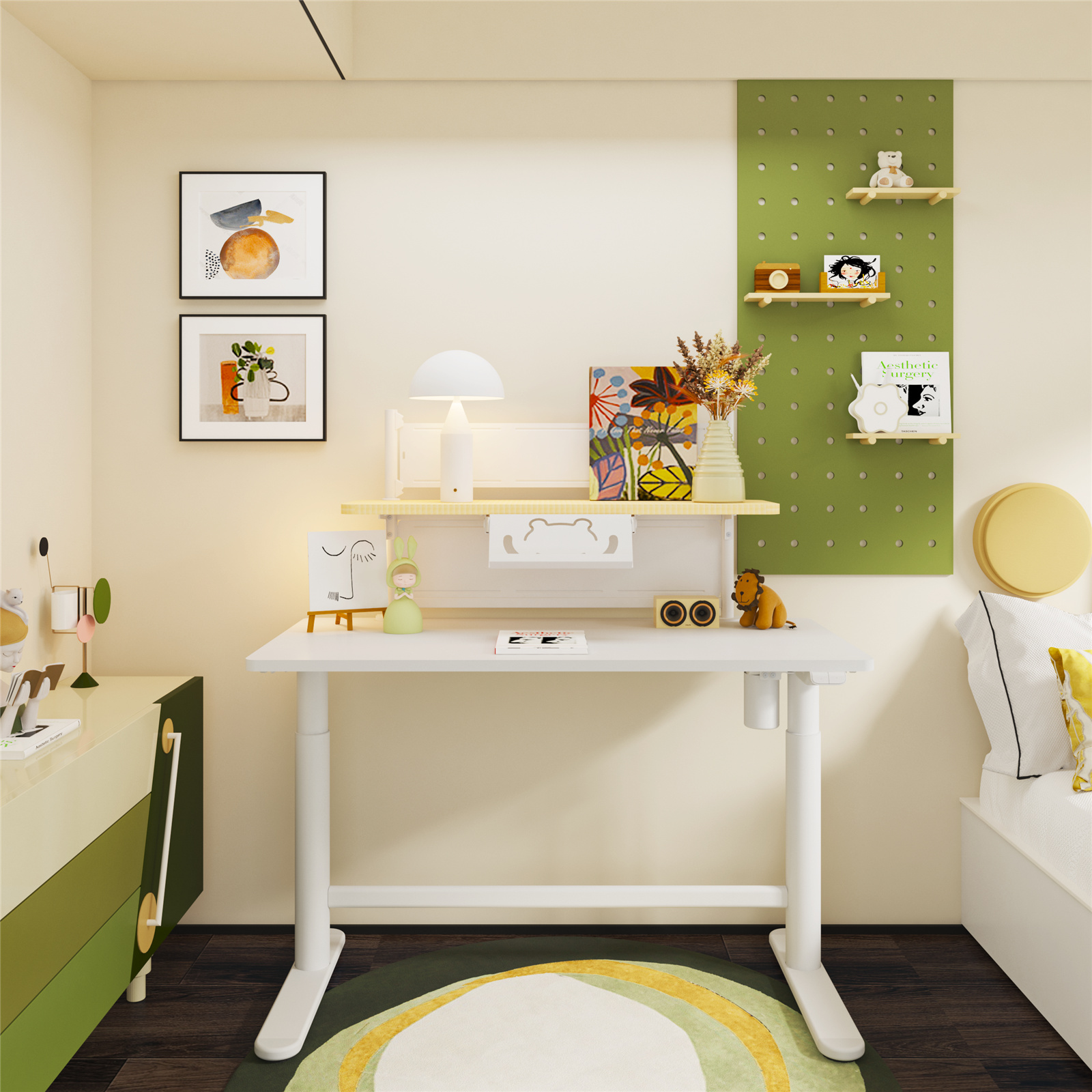 Buy the Loctek CD101 Height Adjustable Study Desk With Book Shelf ...