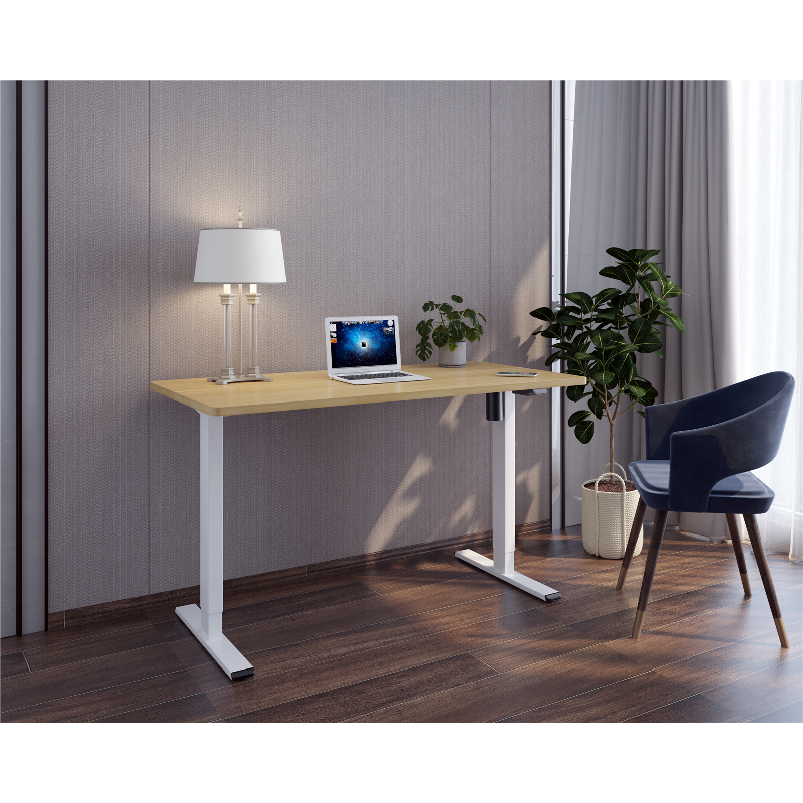 Buy the Loctek Ergonomic Eco Office Standing Desk - 1400x700mm - Single ...