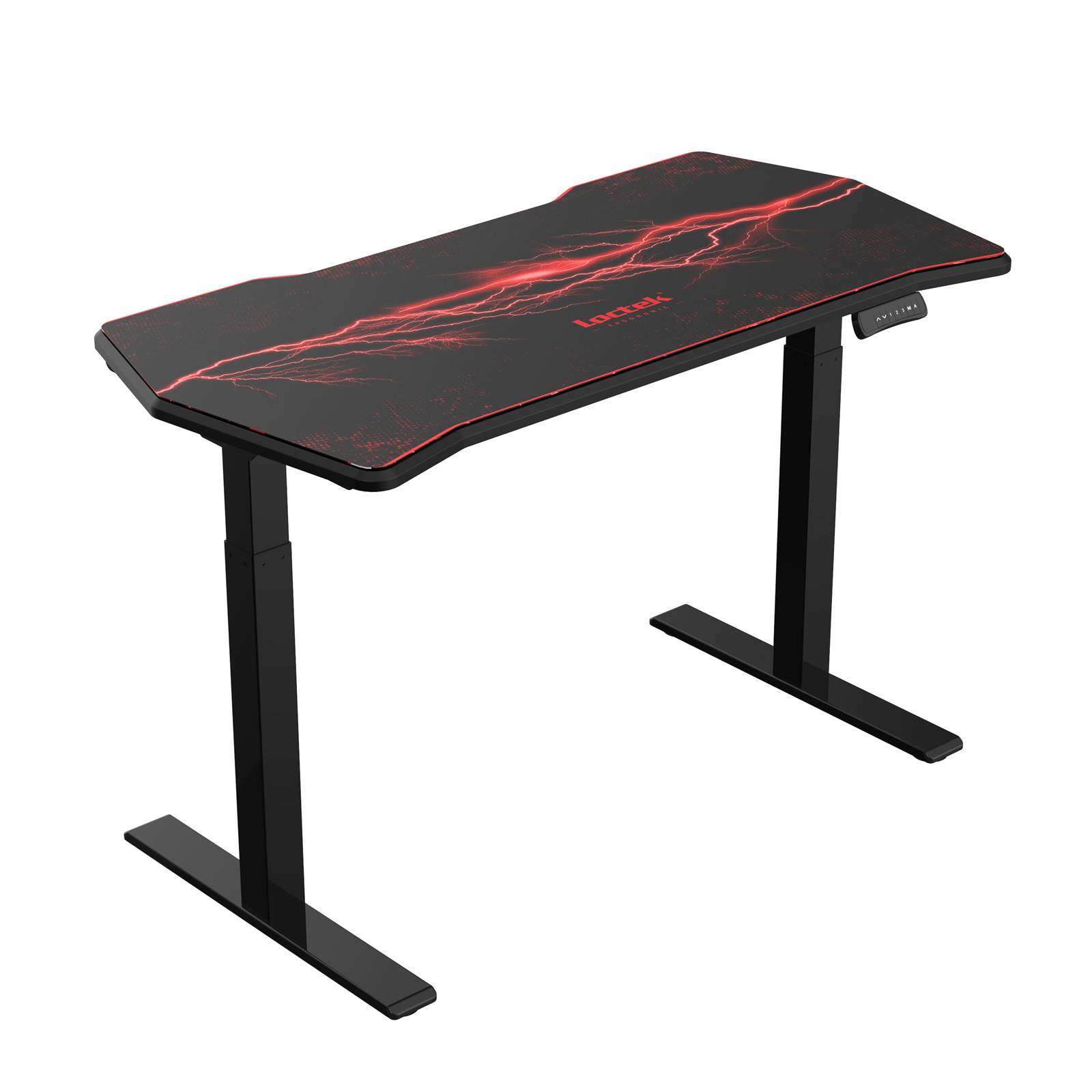 Arozzi Arena Ultrawide Curved Gaming Desk Red With Black Accents ARENA ...