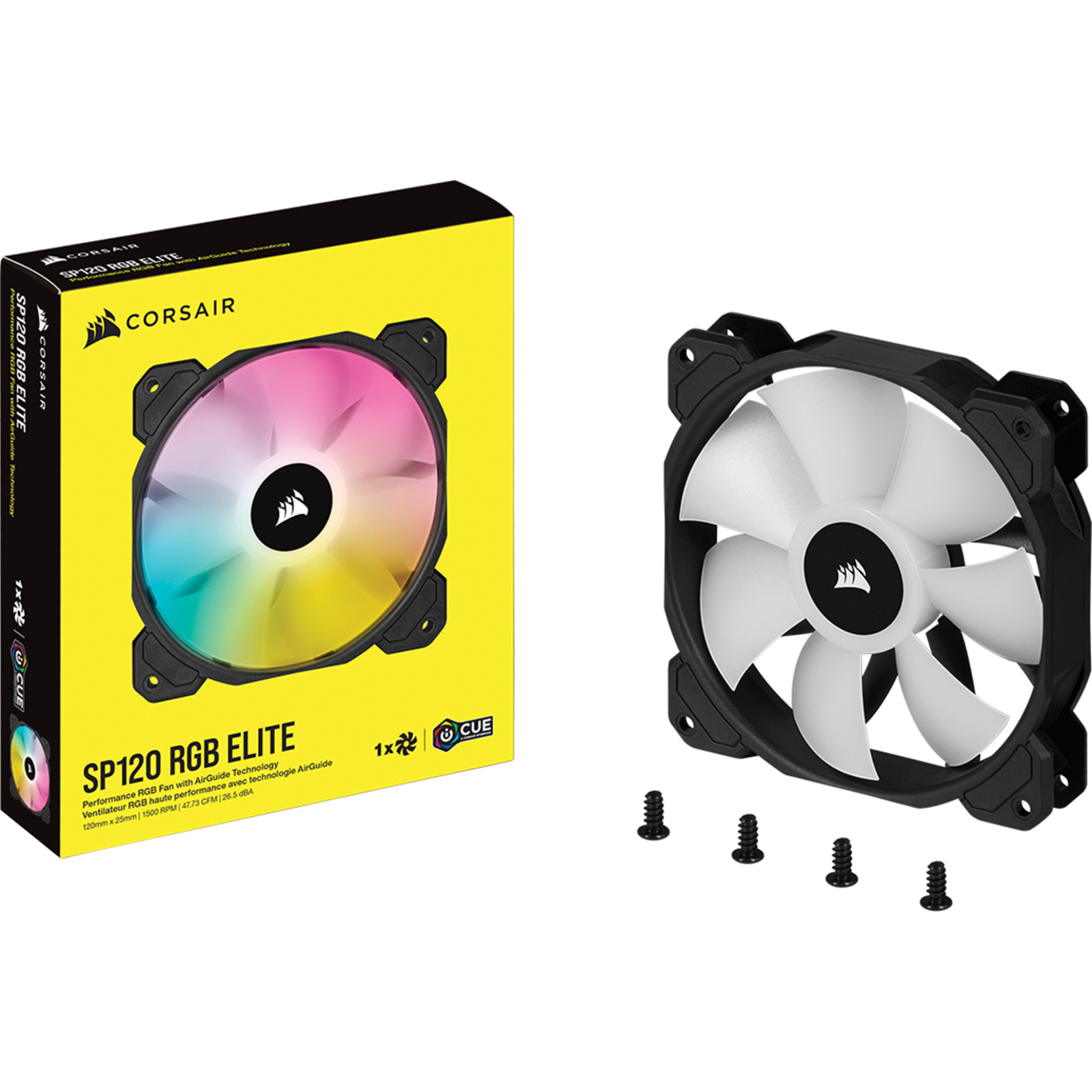 Buy the Corsair SP Series SP120 RGB ELITE 120mm RGB LED Fan with ...