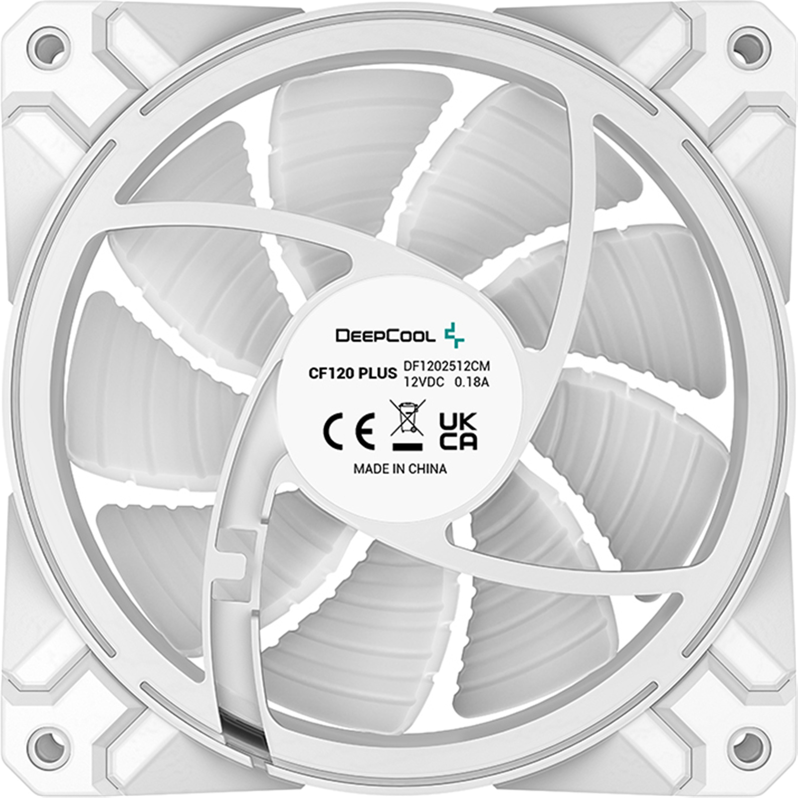 Buy the DEEPCOOL CF 120 PLUS White 3 PACK, 120mm A-RGB Case Cooling Fan ...