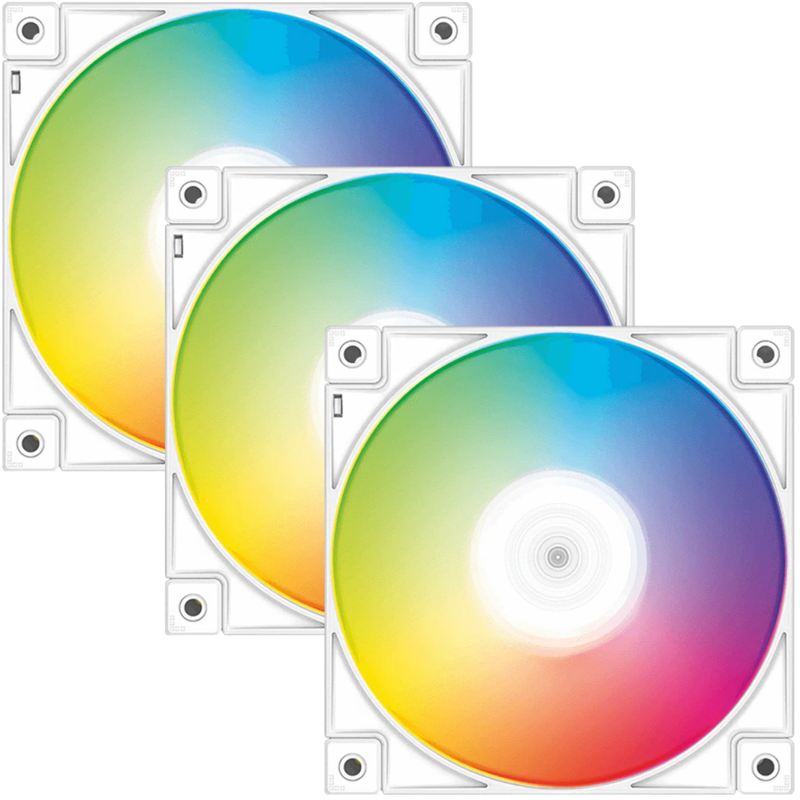 Buy the DEEPCOOL FC120 White 120mm A-RGB PWM Case Cooling Fan, Low ...