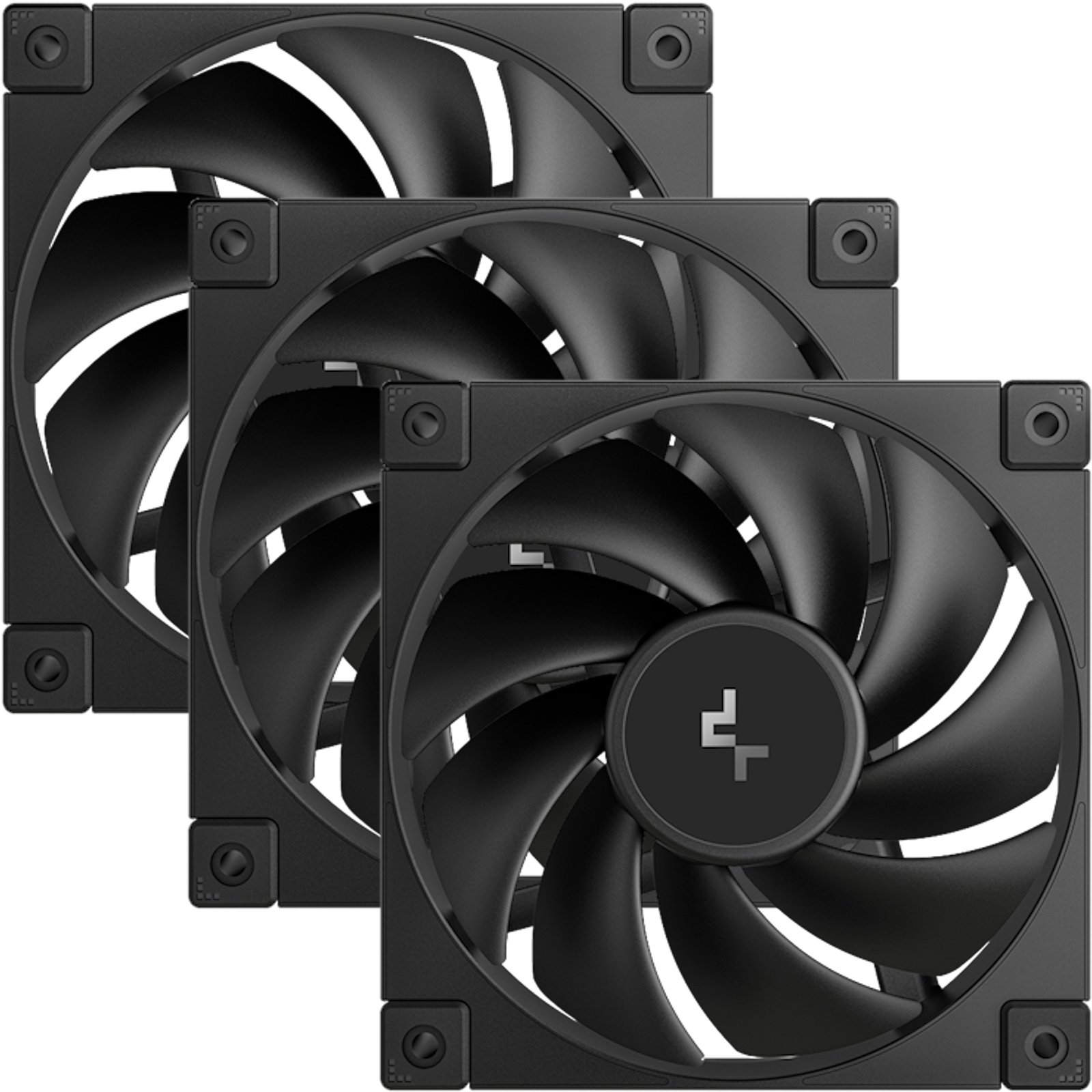 Buy the DEEPCOOL FD12 Black 3 Pack 120mm PWM Case Cooling Fan, Triple ...