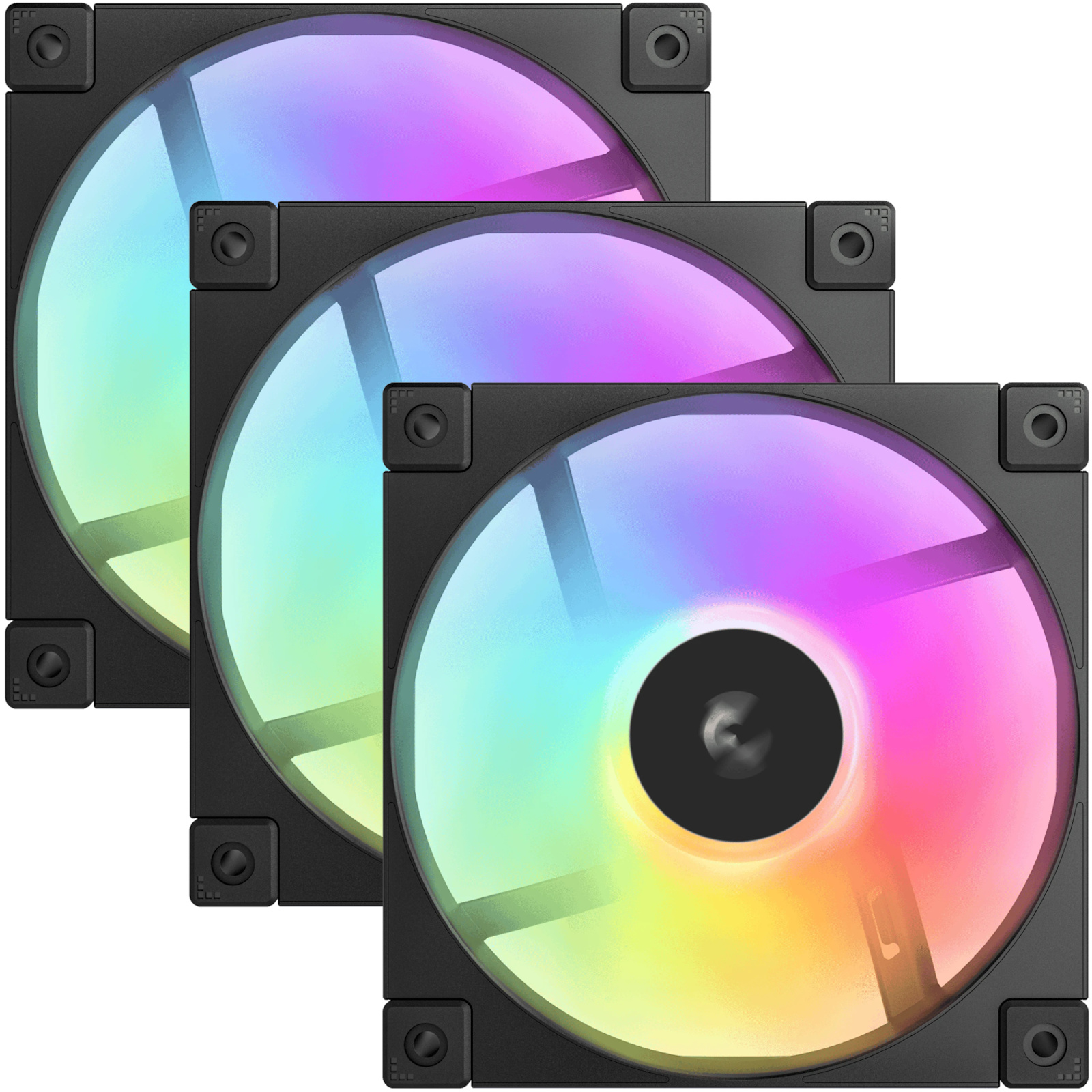 Buy the DEEPCOOL FD12 ARGB Black 3 Pack 120mm PWM Case Cooling Fan, Triple... ( R-FD12-BKAPN3-G ...