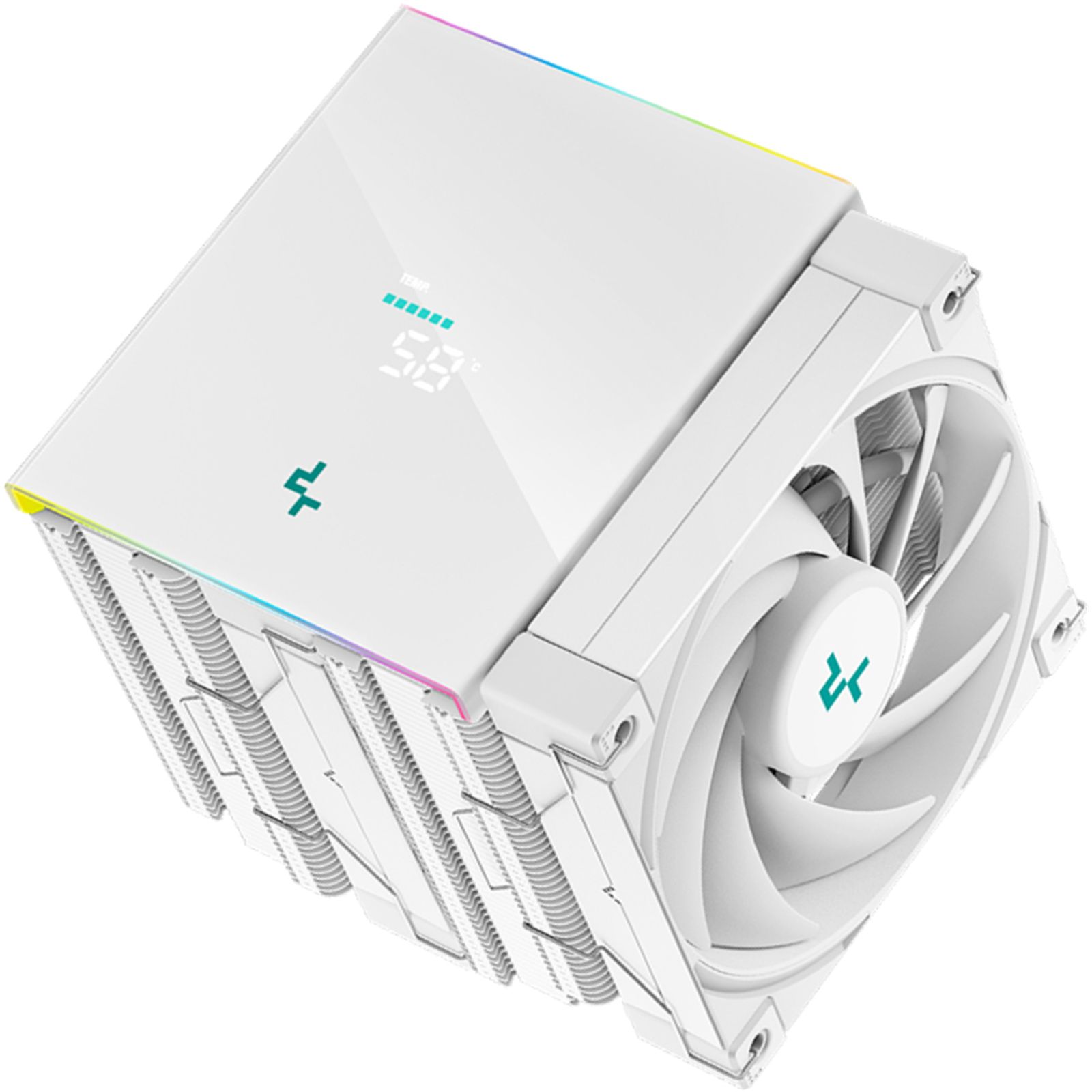 Buy the DEEPCOOL AK620 White Digital CPU Cooler 2x 120mm Fans, 160mm ...