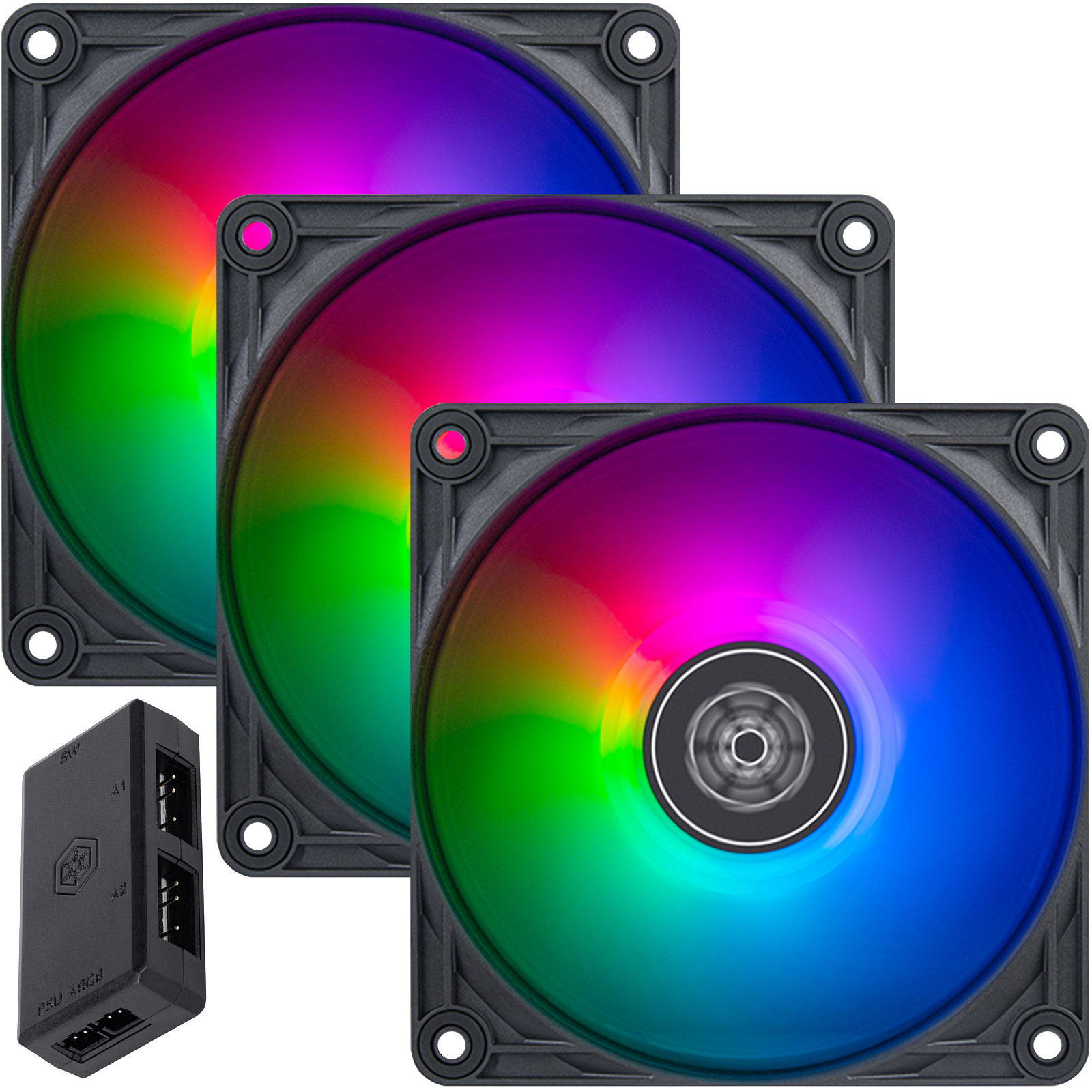 Buy the Silverstone VISTA 120 ARGB 120mm PWM 0~2000RPM - Black, 3 Pack with... ( SST-VS120B-ARGB ...