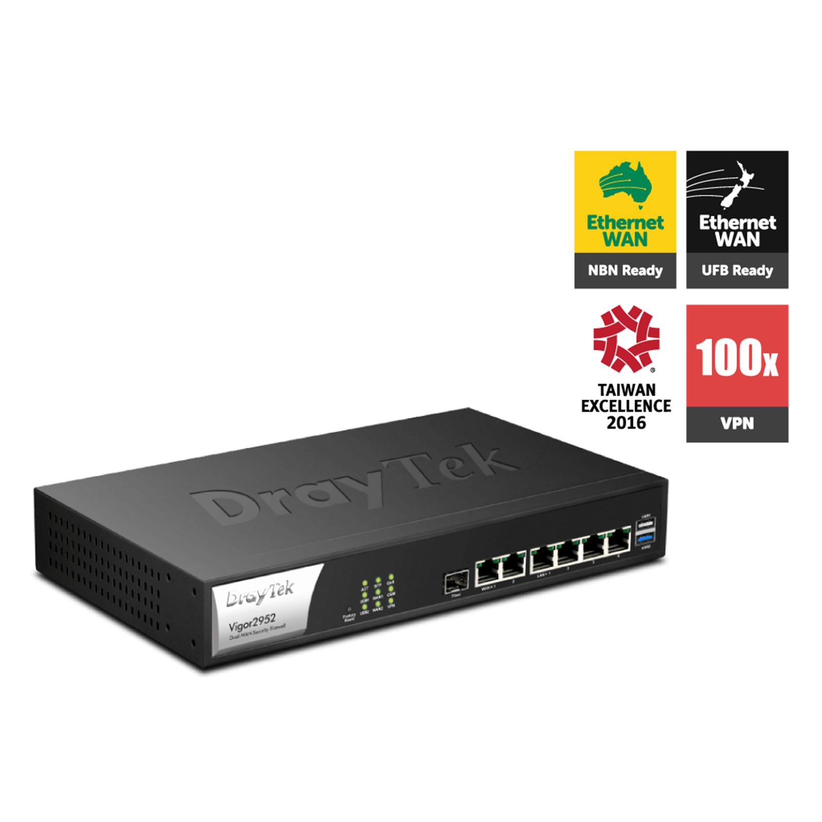 Buy the DrayTek Vigor2952P Dual-WAN Load Balancing Router & VPN Gateway ...