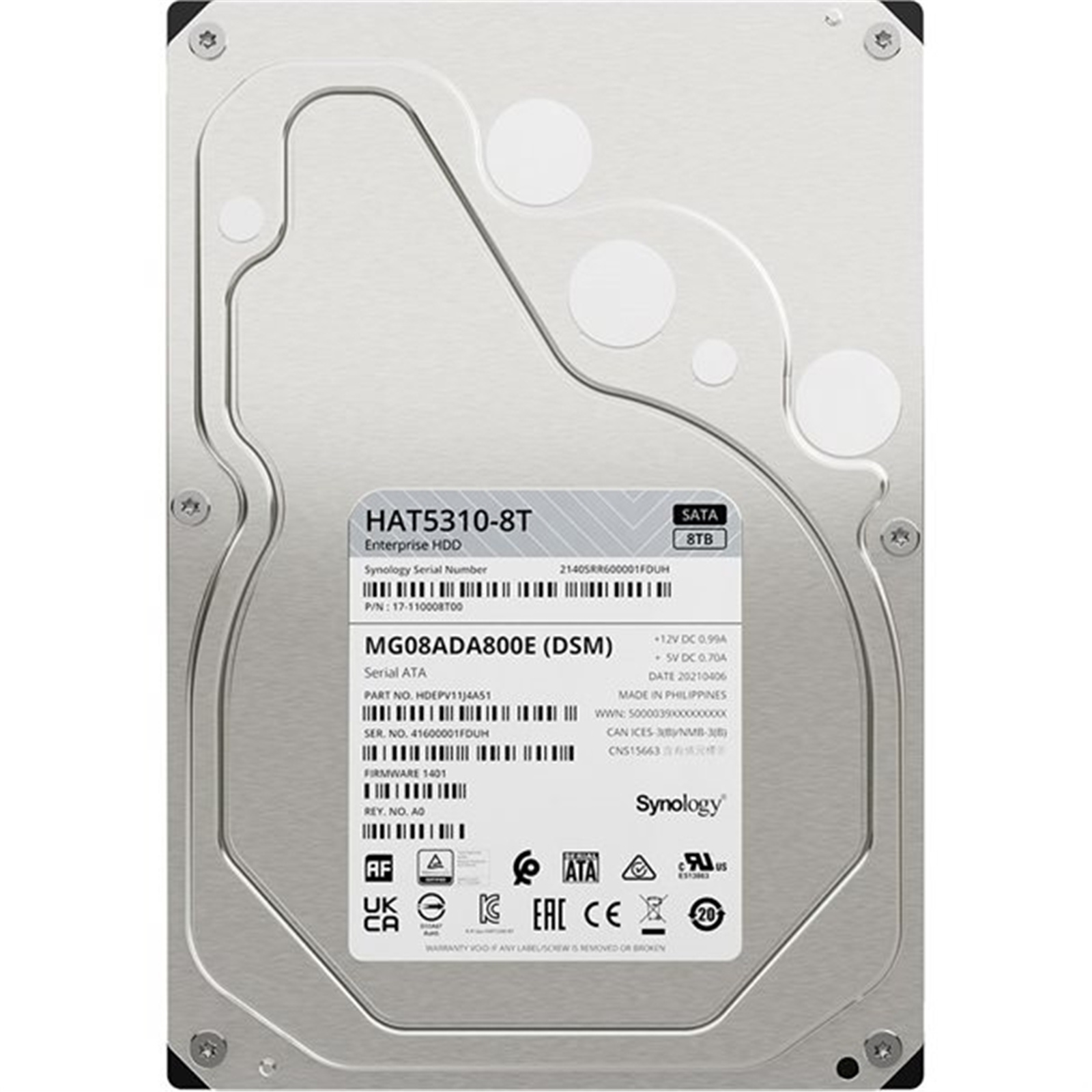 Buy the Synology HAT5310 8TB 3.5" Enterprise NAS HDD SATA 6Gb/s - 7200 ...