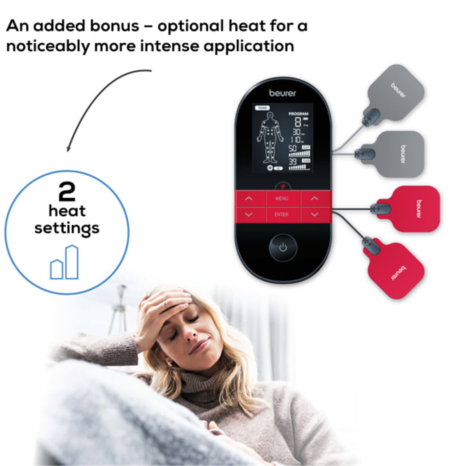Buy the Beurer EM59 Digital TENS/EMS Device with Heat Function Pain ...