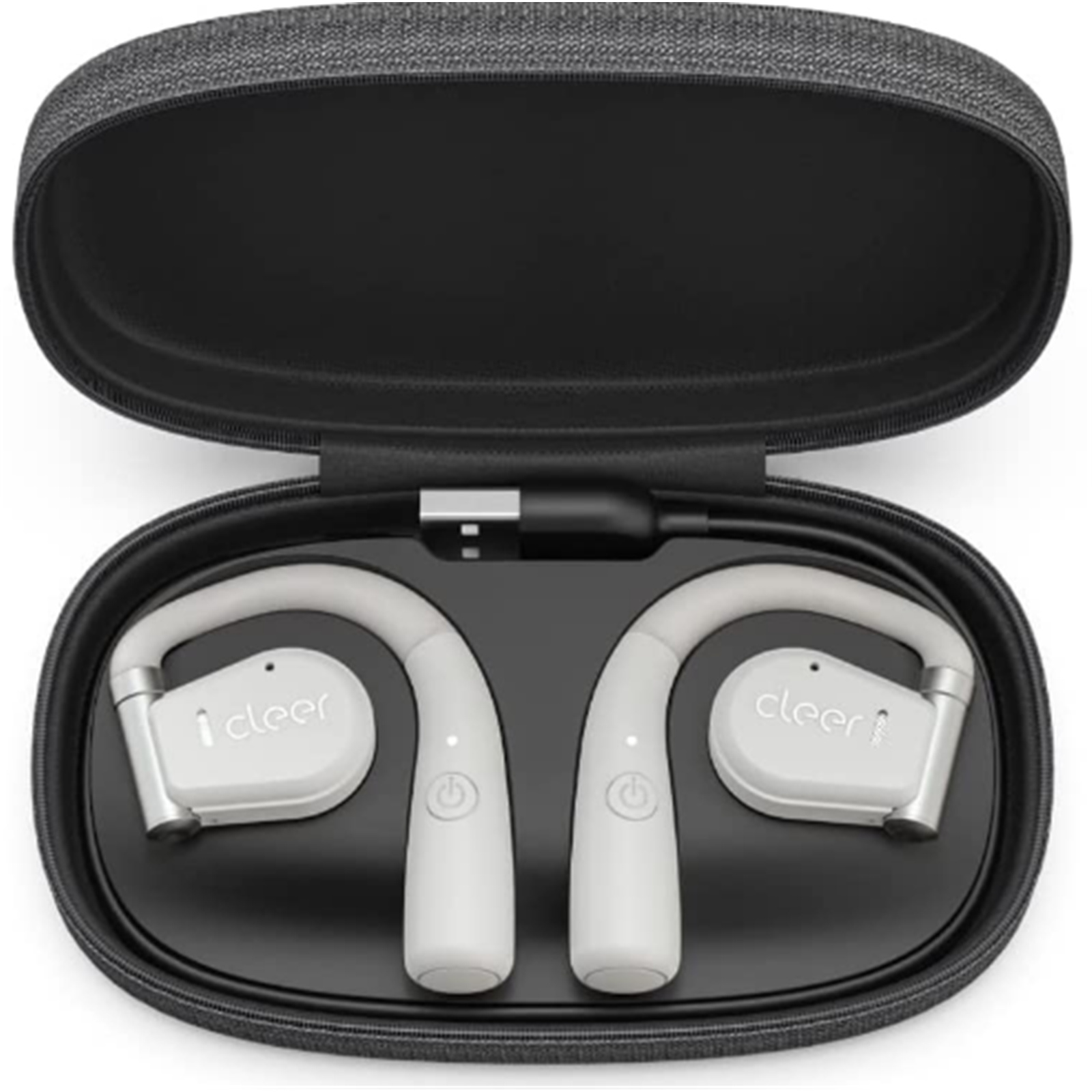 Buy the CLEER Arc True Wireless Open-Ear Headphones - Light Grey Ear ...