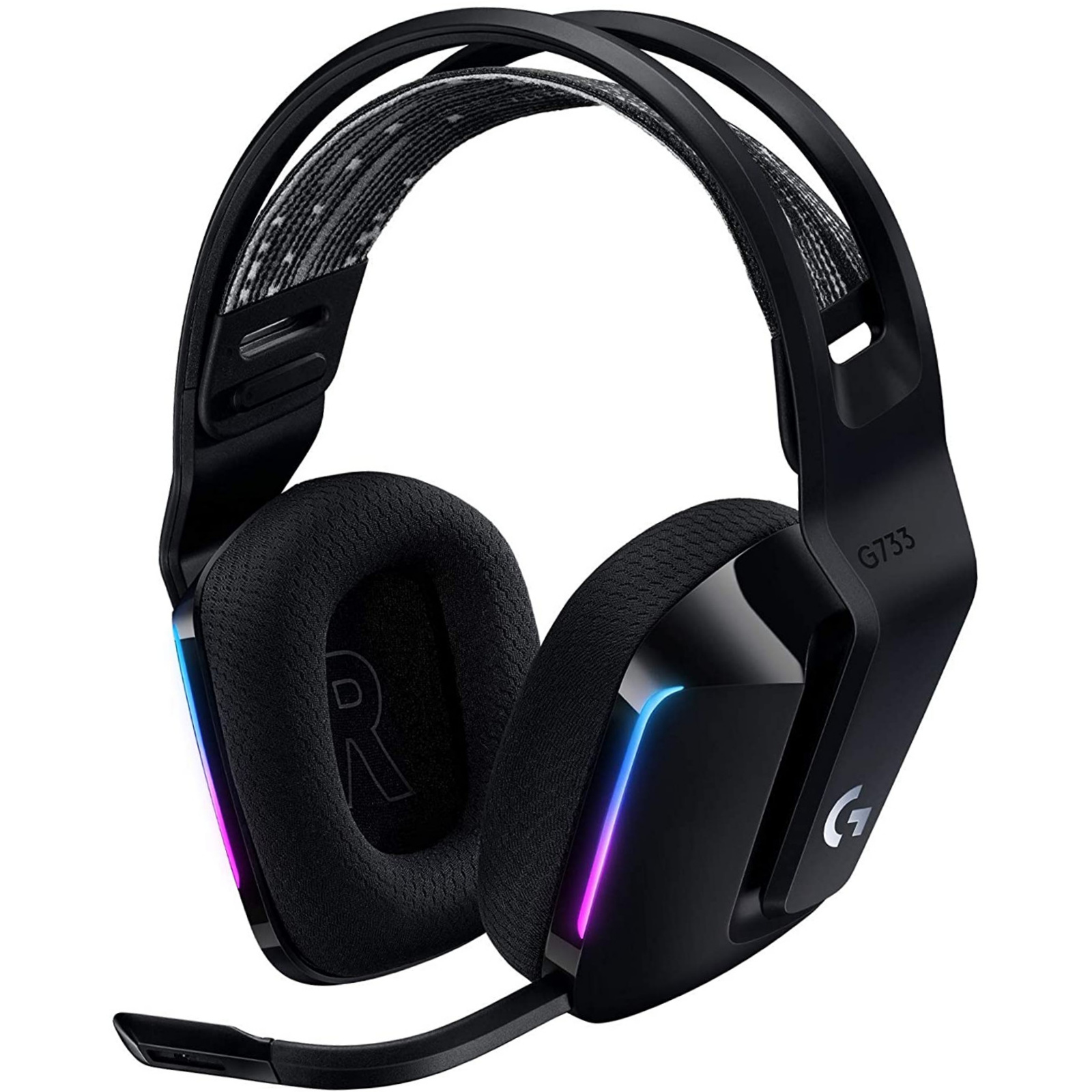Buy the Logitech LIGHTSPEED G733 Wireless RGB Gaming Headset - Black ...